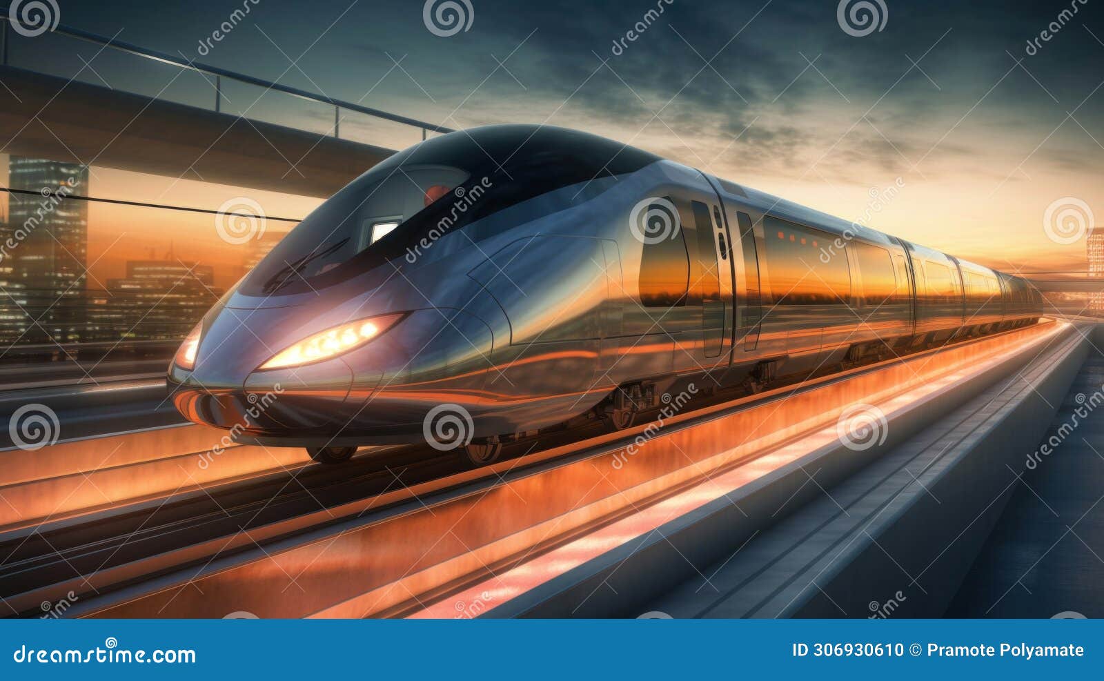 A Magnetic Levitation Train, High-speed Rail Stock Photo - Image of ...