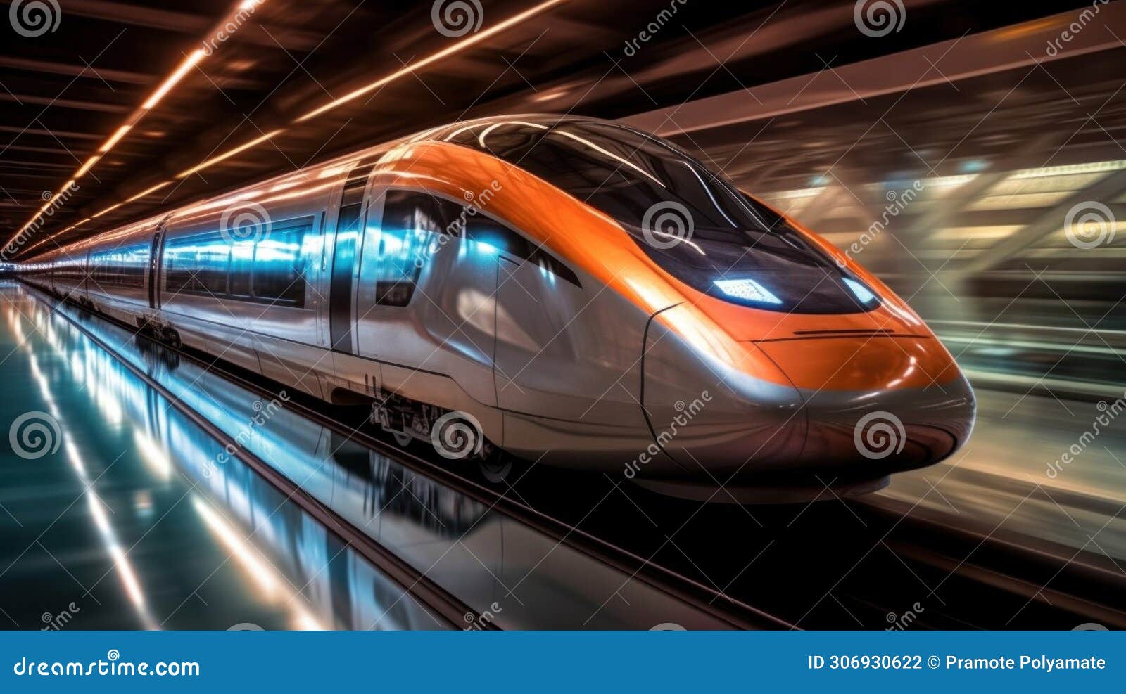 A Magnetic Levitation Train, High-speed Rail Stock Photo - Image of ...