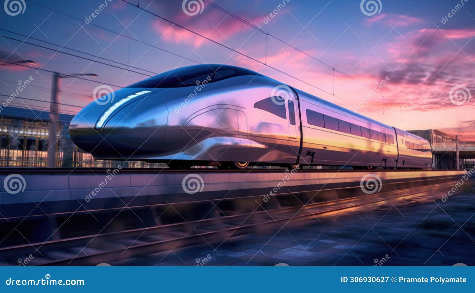 A Magnetic Levitation Train, High-speed Rail Stock Image - Image of ...
