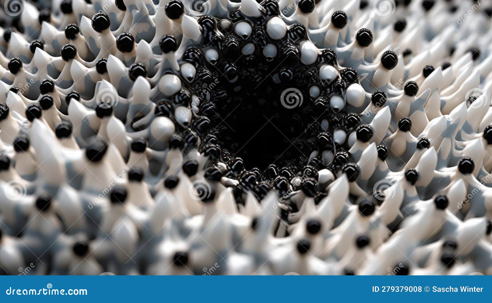Magnetic Marvels: Macro Details of White Ferrofluid Building Hexagonal ...
