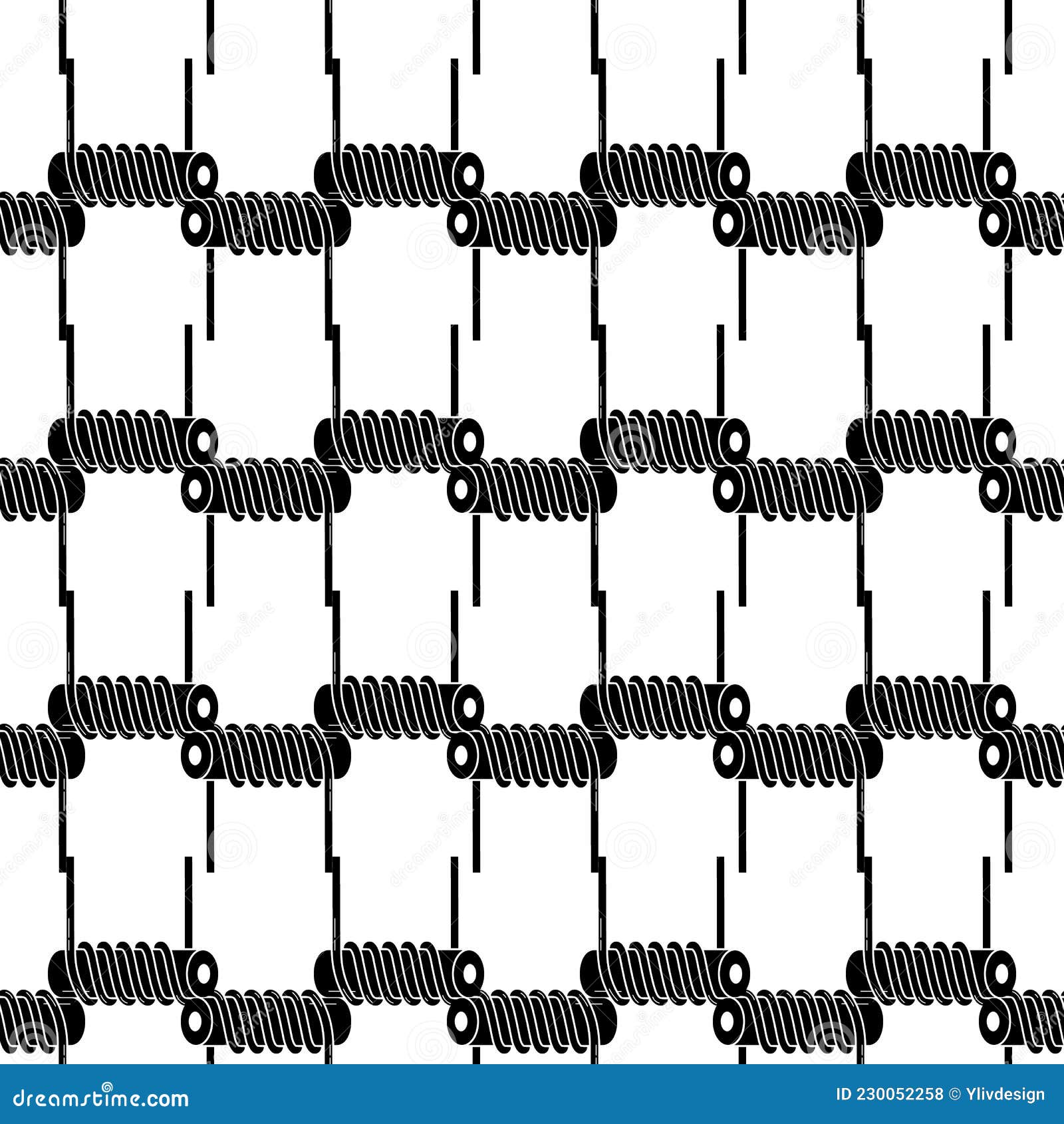 Magnetic Metal Spring Pattern Seamless Vector Stock Vector ...