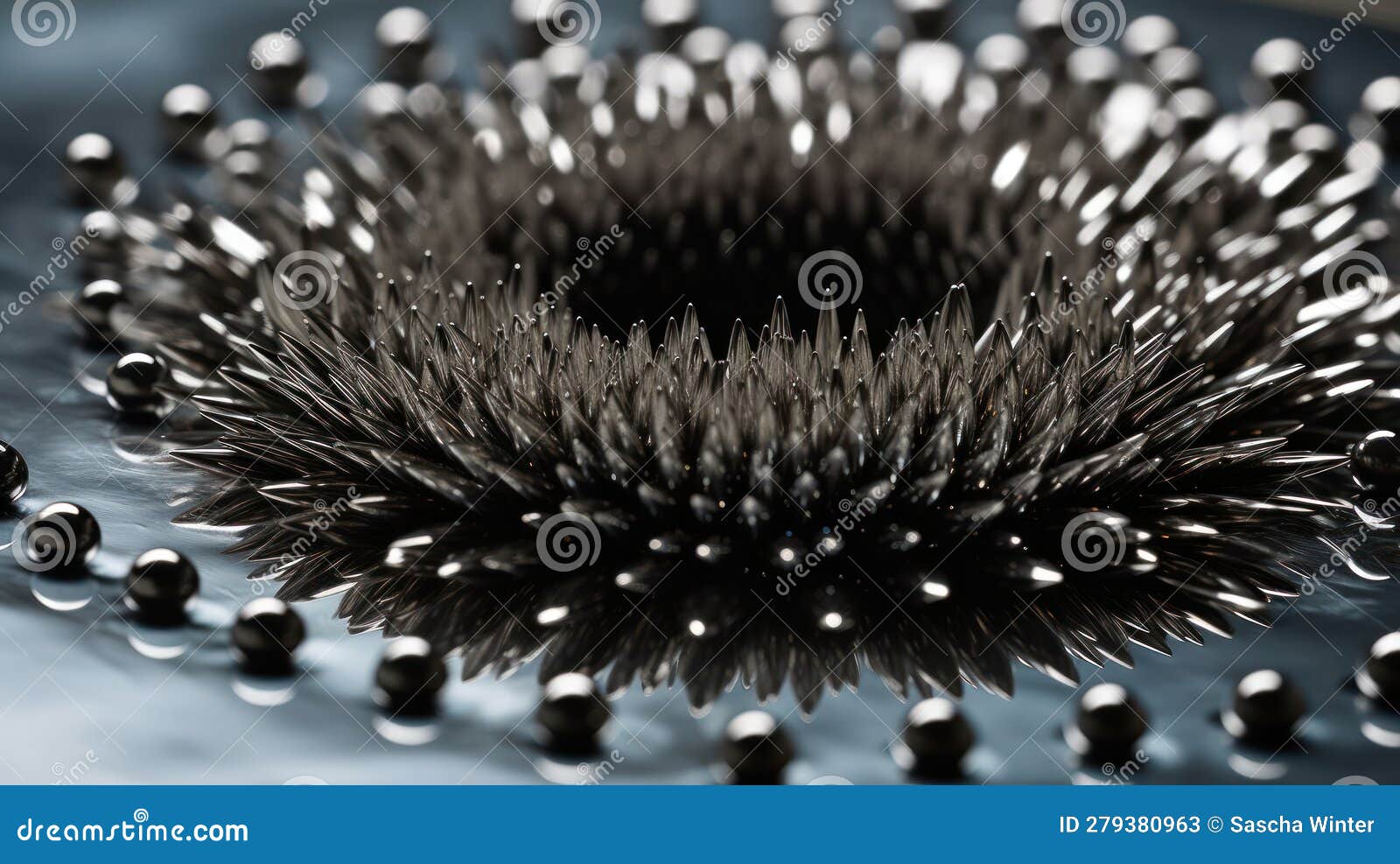 Magnetic, Properties, Silver, Ferrofluid, Background, Material ...