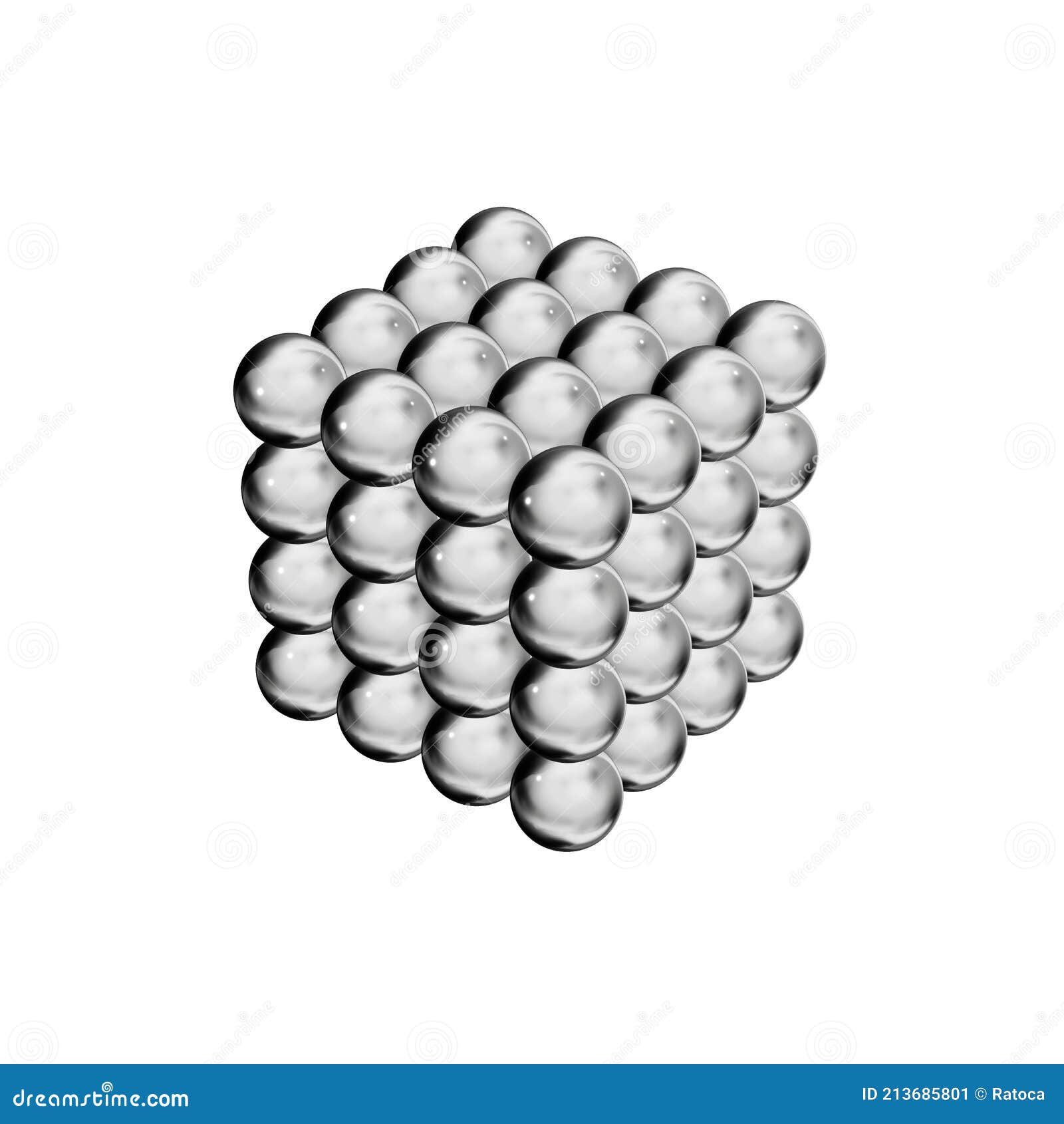 Magnetic render balls stock illustration. Illustration of cube - 213685801