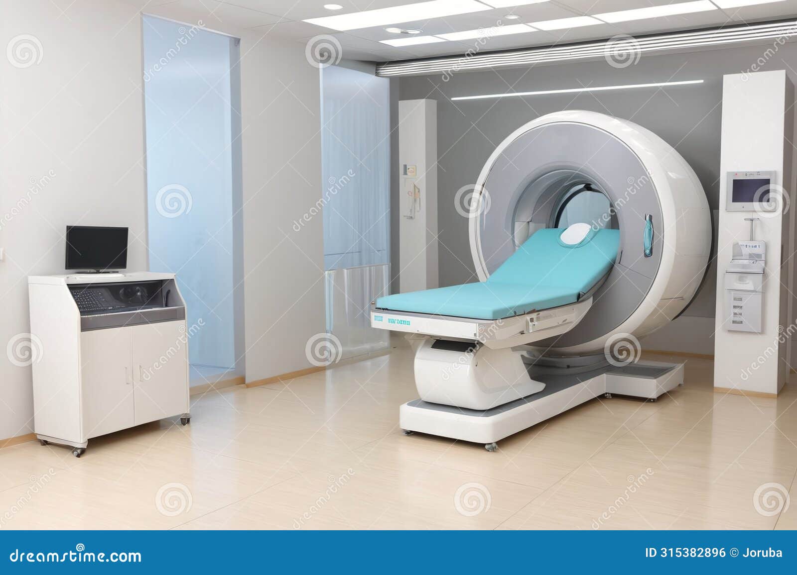 Magnetic Resonance Imaging Device in Hospital Stock Illustration ...