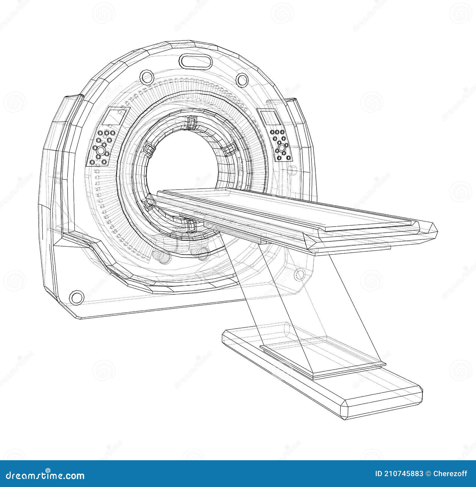 3d Illustration of a MRI Machine Stock Vector - Illustration of scan ...