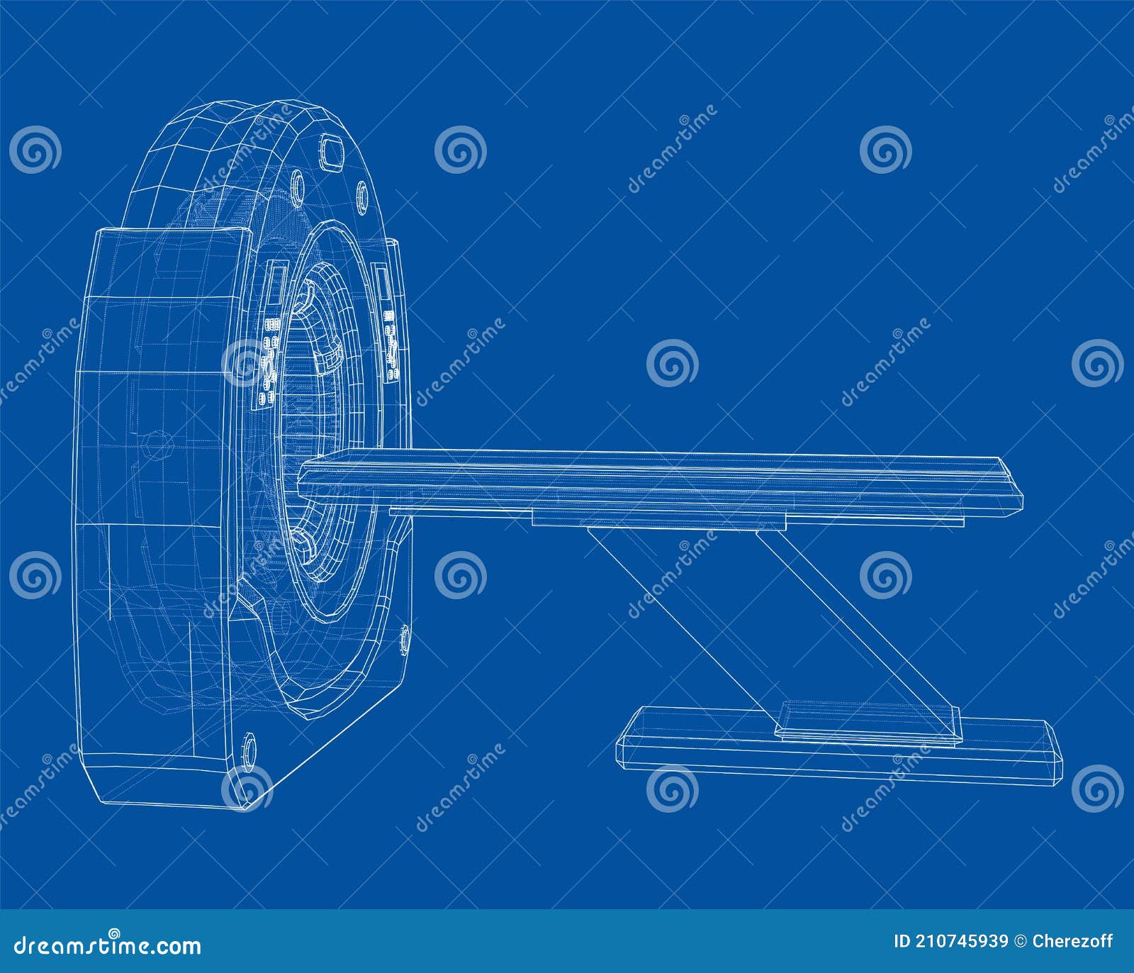 3d Illustration of a MRI Machine Stock Vector - Illustration of ...