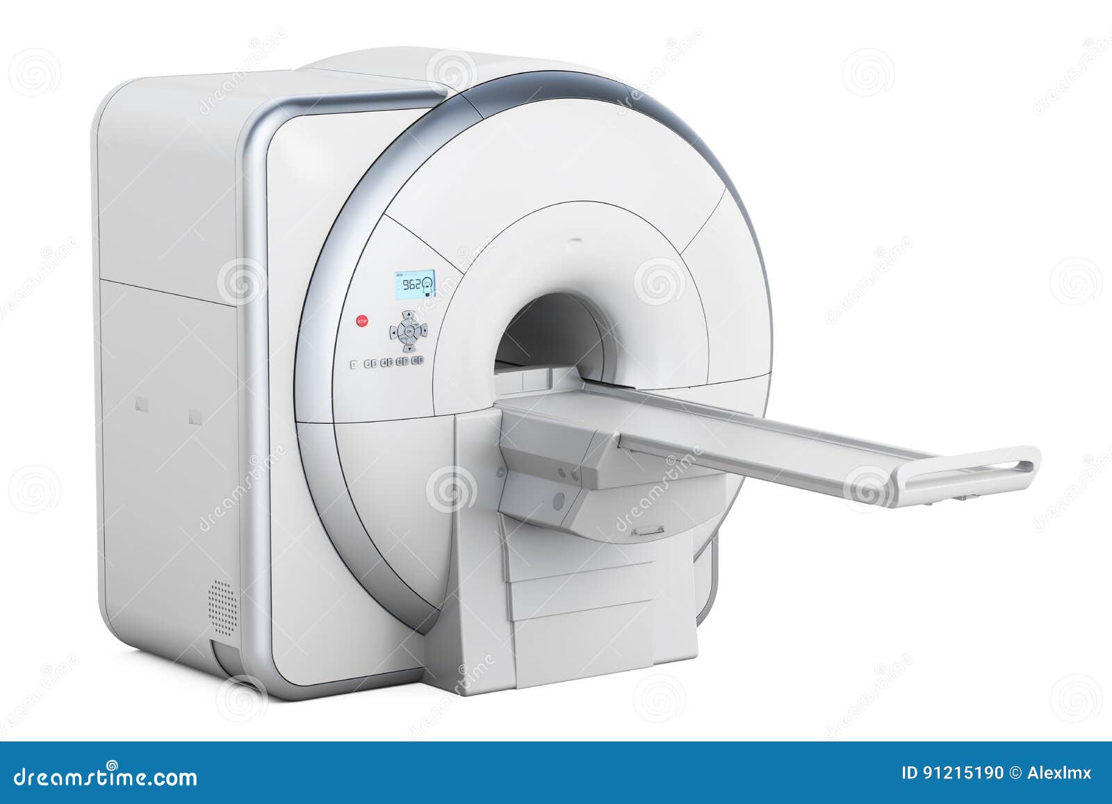 Magnetic Resonance Imaging Scanner MRI, 3D Rendering Stock Illustration ...