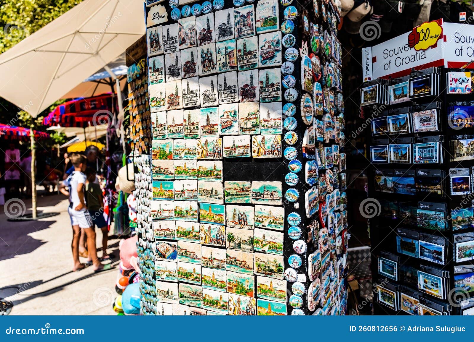 Magnetic Souvenirs with the Split Town Editorial Photo - Image of ...