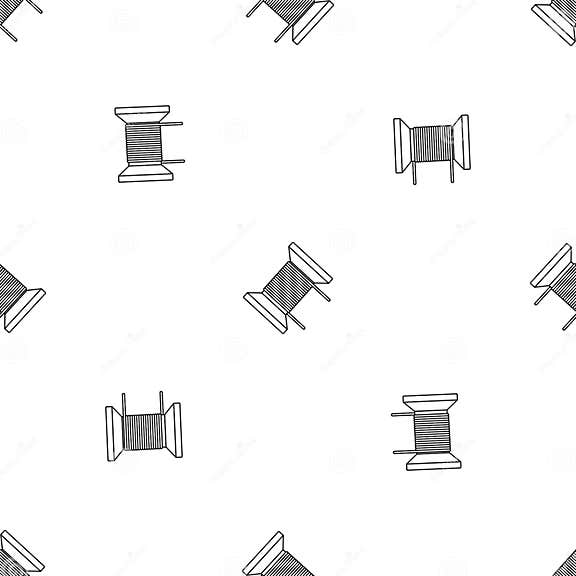 Magnetic Spring Coil Pattern Seamless Vector Stock Vector ...