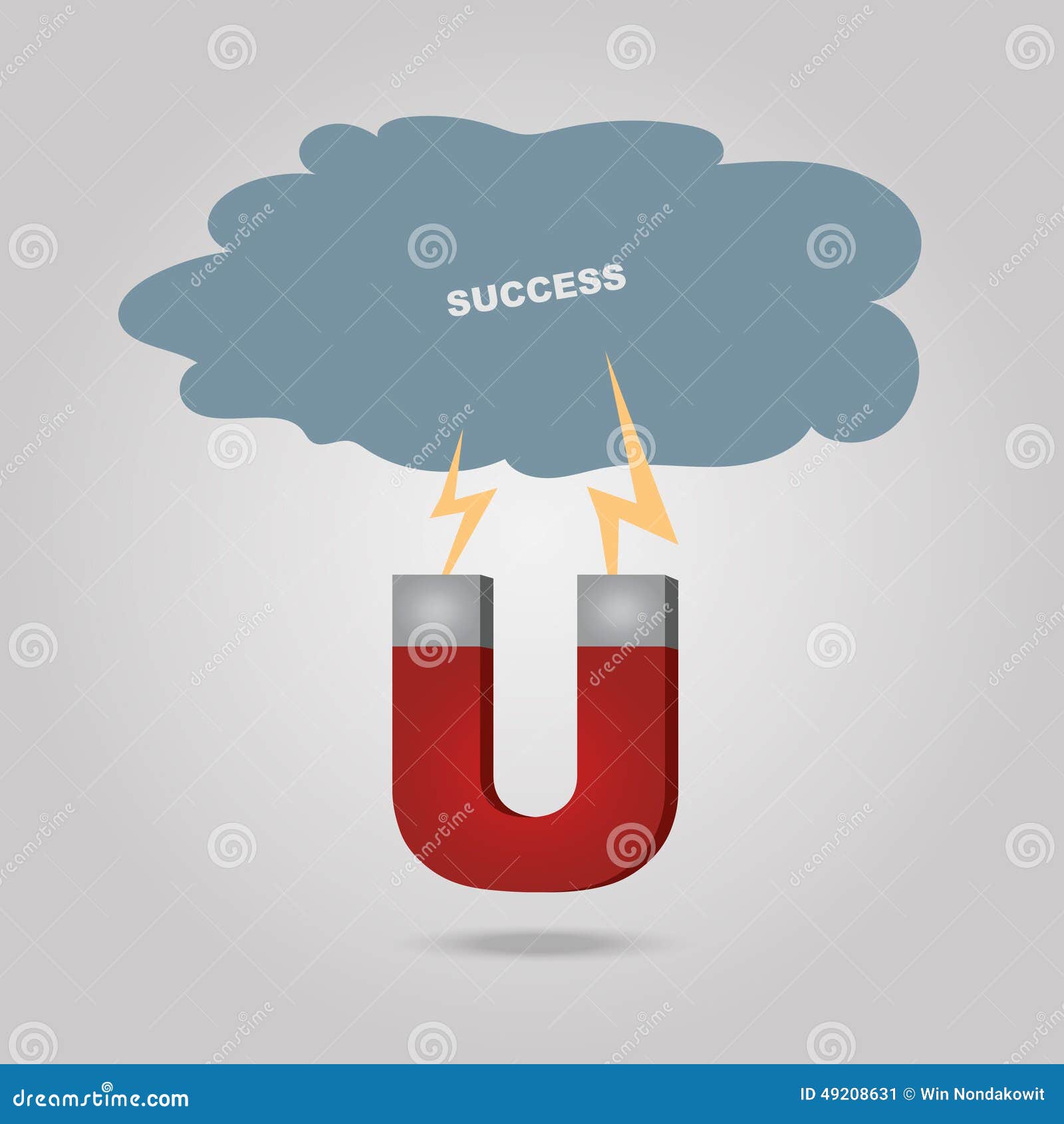 Magnetic success stock vector. Illustration of business - 49208631