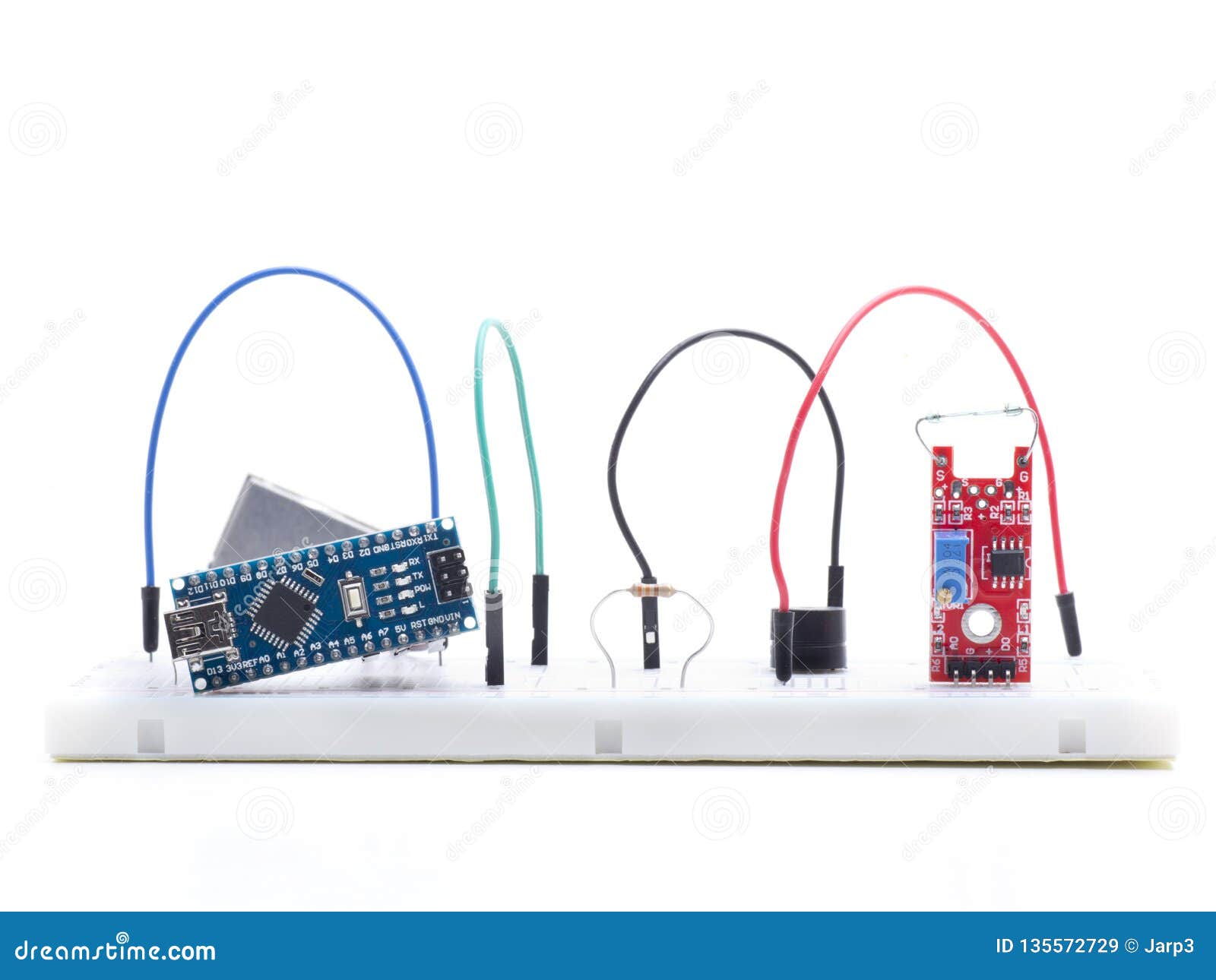 Magnetic Switch in Breadboard Stock Image - Image of microprocessor ...