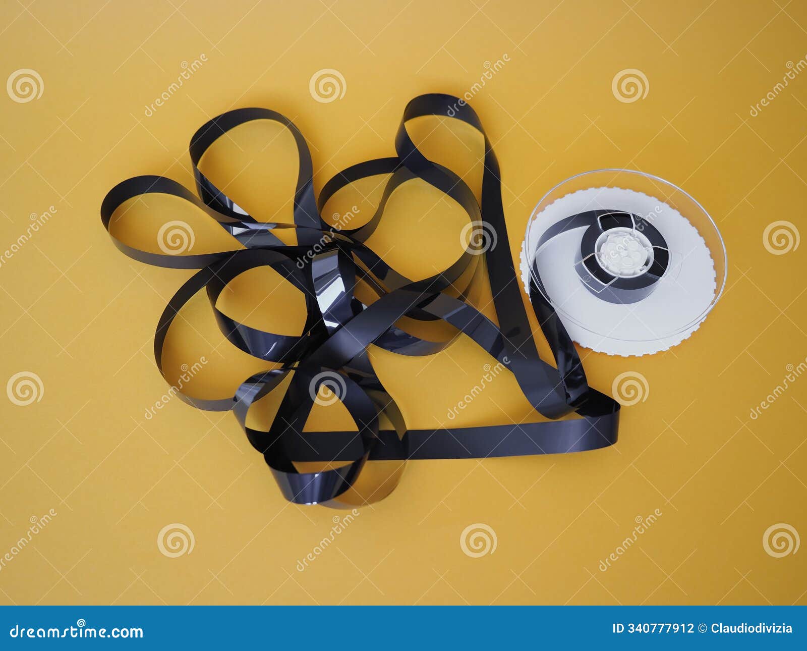 Magnetic tape tangle stock photo. Image of video, technology - 340777912