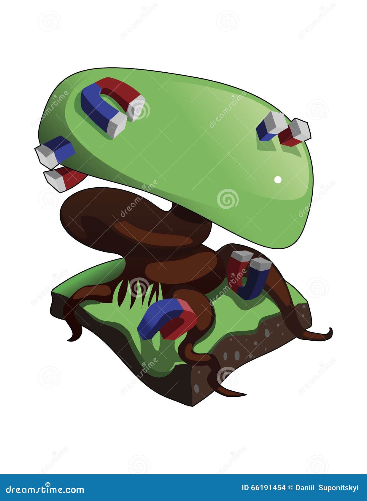 Magnetic Tree stock illustration. Illustration of magnetic - 66191454