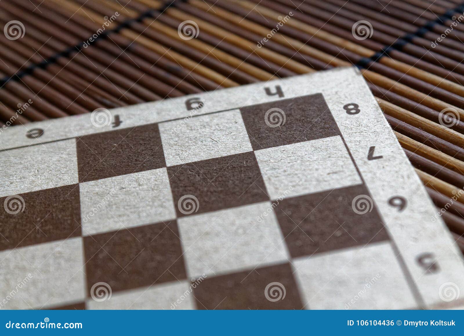 Magnetic Wooden Empty Chessboard with White and Brown Cells Stock Photo ...