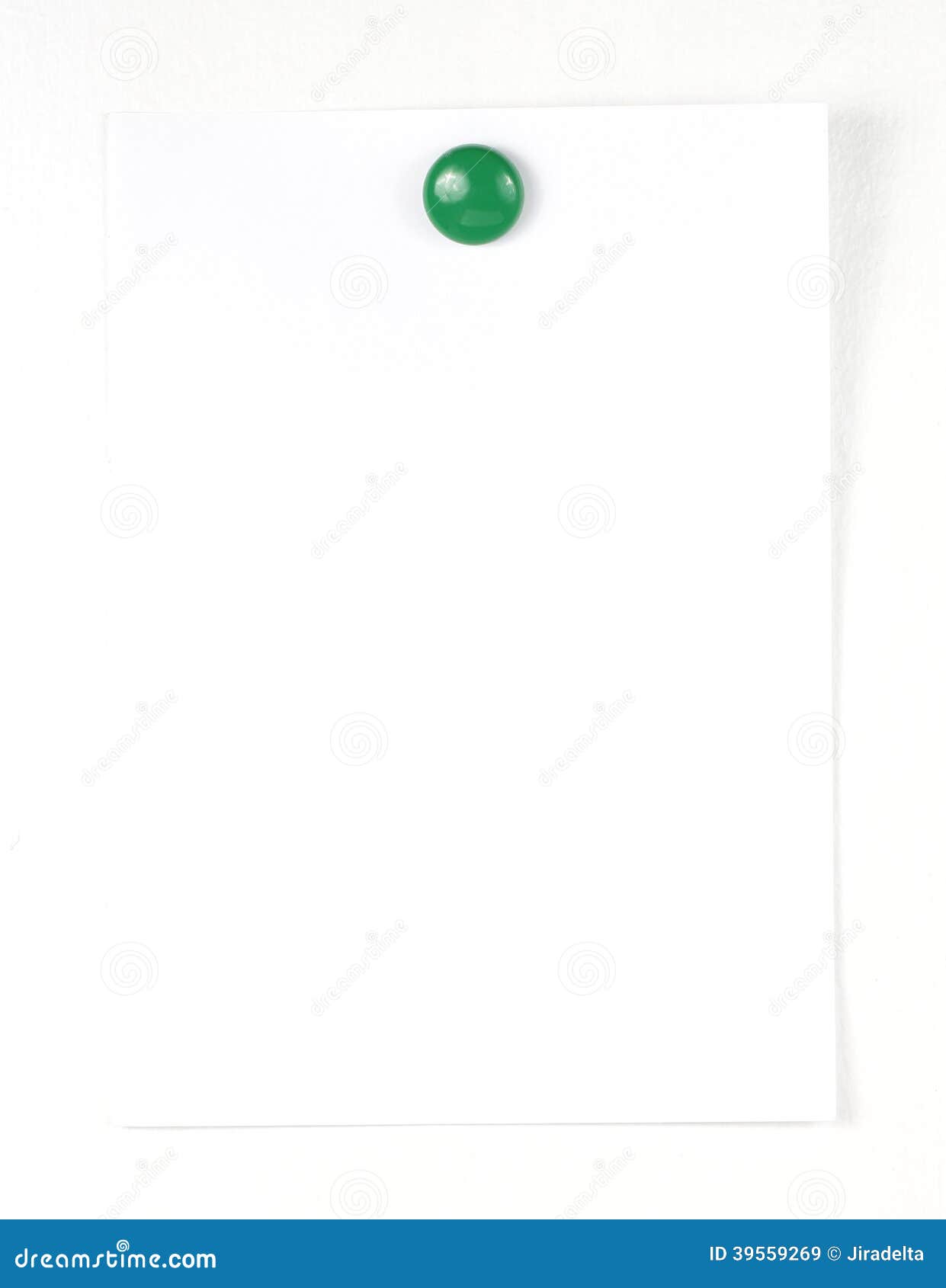 Magnetiskt Stift Med Isolerat Vitt Tomt Papper Fotografering för ...