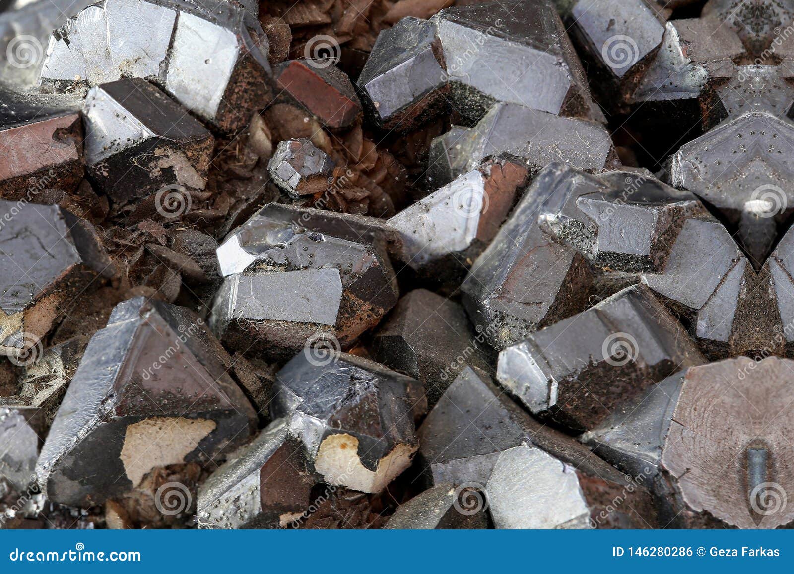 Magnetite Crystal Main Iron Ores Stock Photo - Image of object, oxides ...