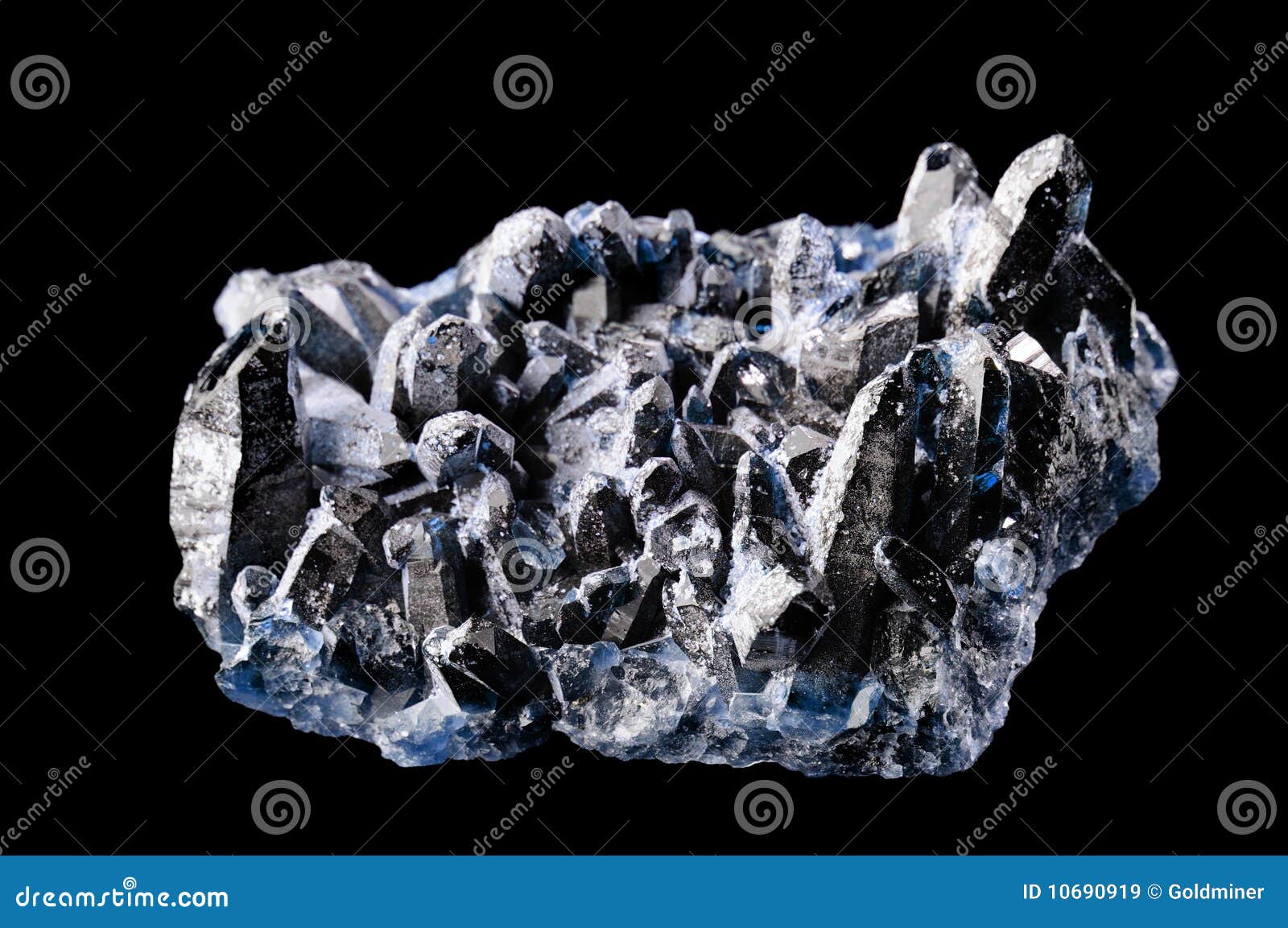 Magnetite Mineral Isolated on Black Stock Image - Image of metal ...