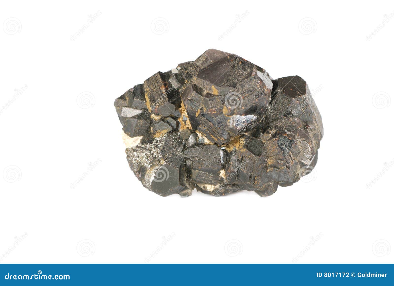 Magnetite Mineral Isolated on White Background Stock Photo - Image of ...