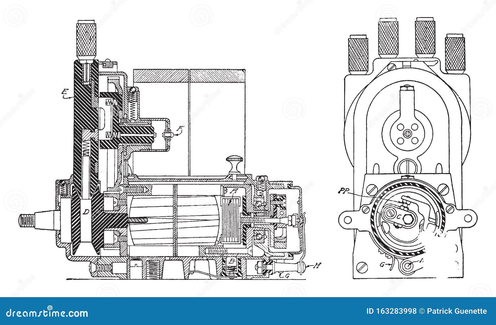 Magneto System, Vintage Illustration | CartoonDealer.com #163283998