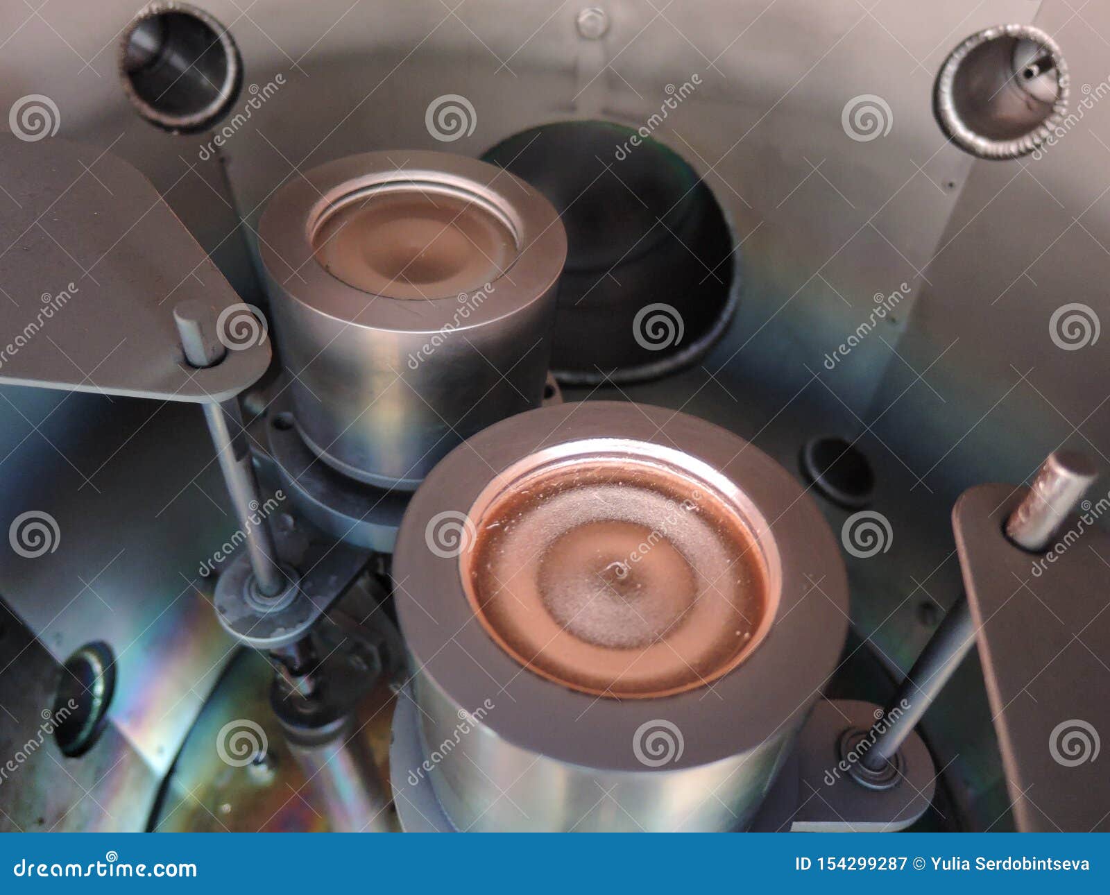 Magnetron Sputtering Source with Two Inch Titanium Target Stock Image ...