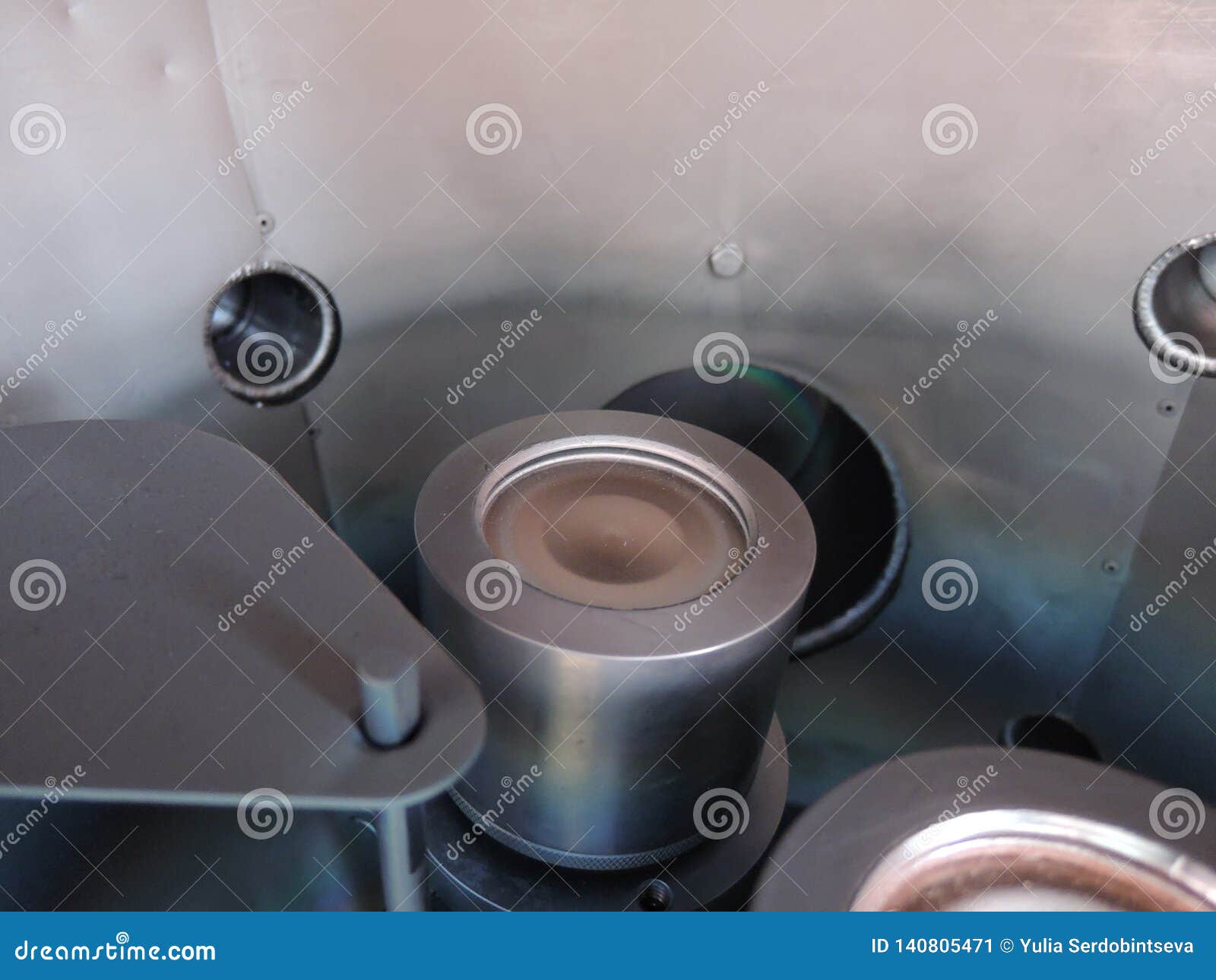 Magnetron Sputtering Source with Two Inch Titanium Target Stock Image ...