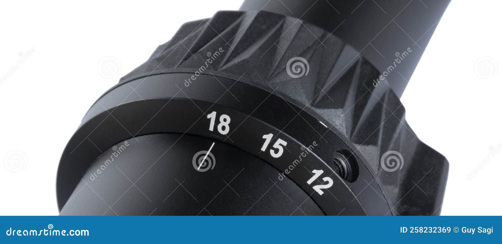Magnification Dial on a High Powered Riflescope Stock Image - Image of ...
