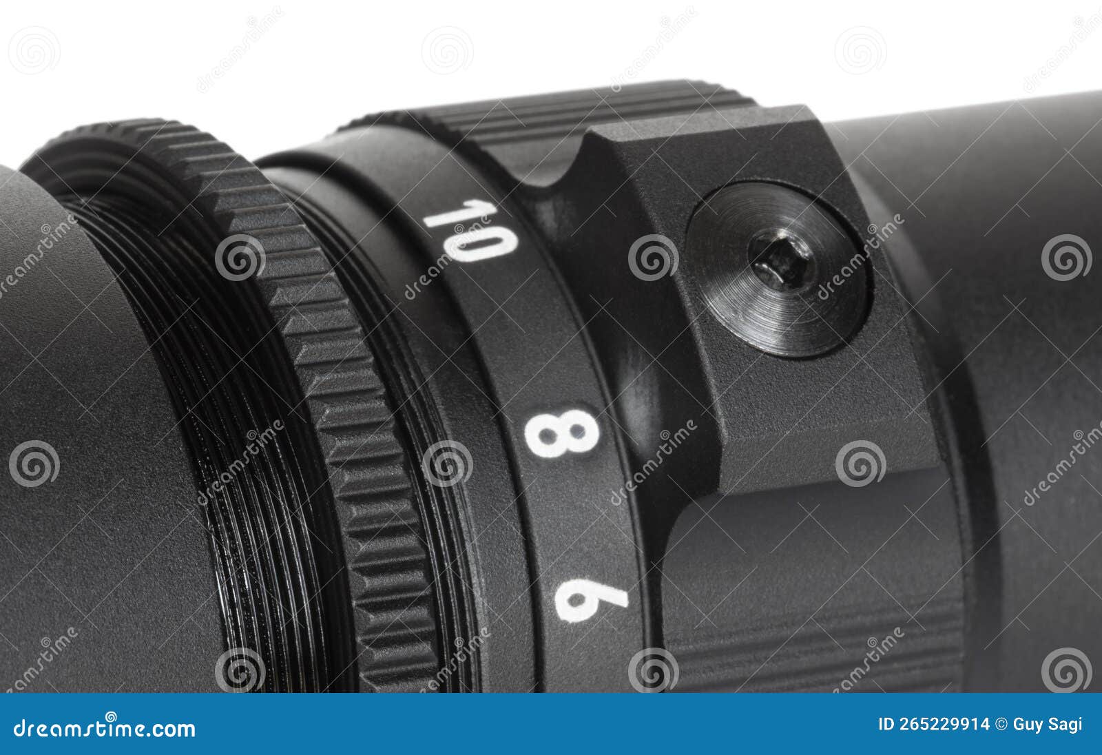 Magnification Dial on a Rifle Scope Stock Photo - Image of black ...