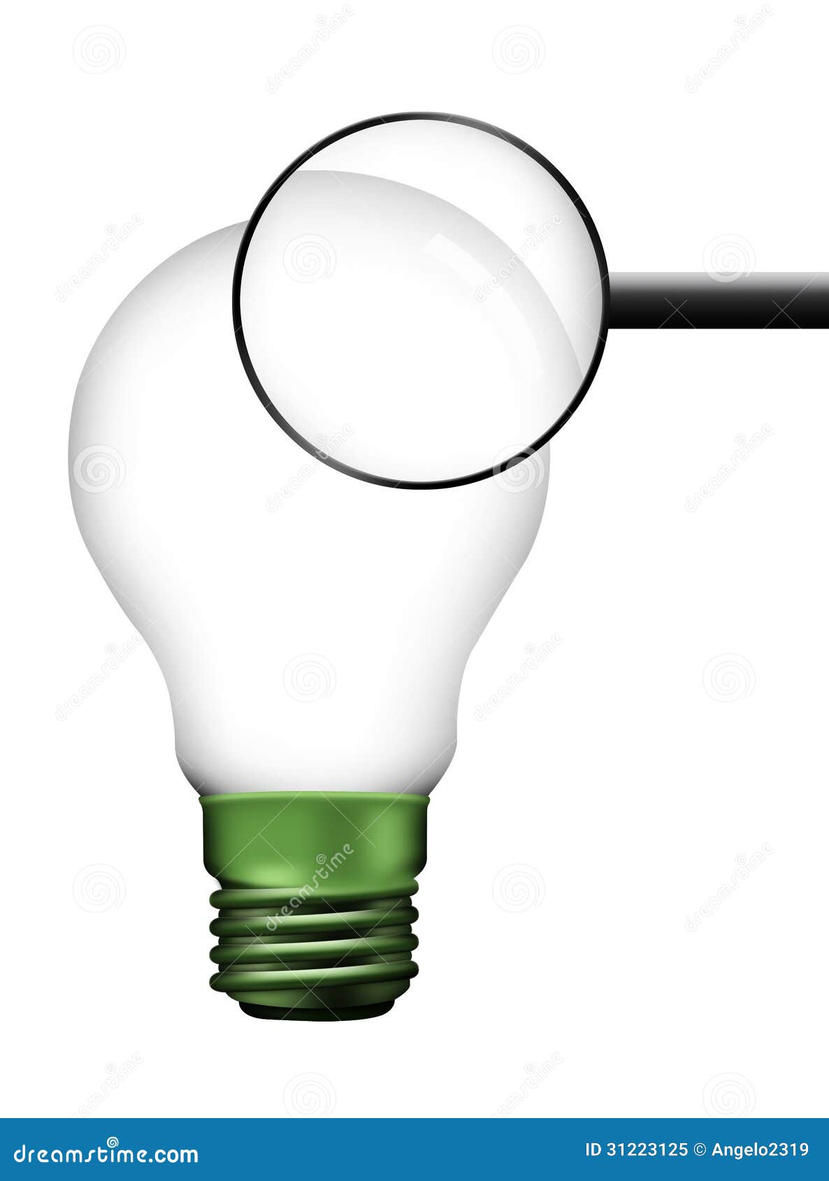 Magnification Magnifying on Lamp Stock Illustration - Illustration of ...