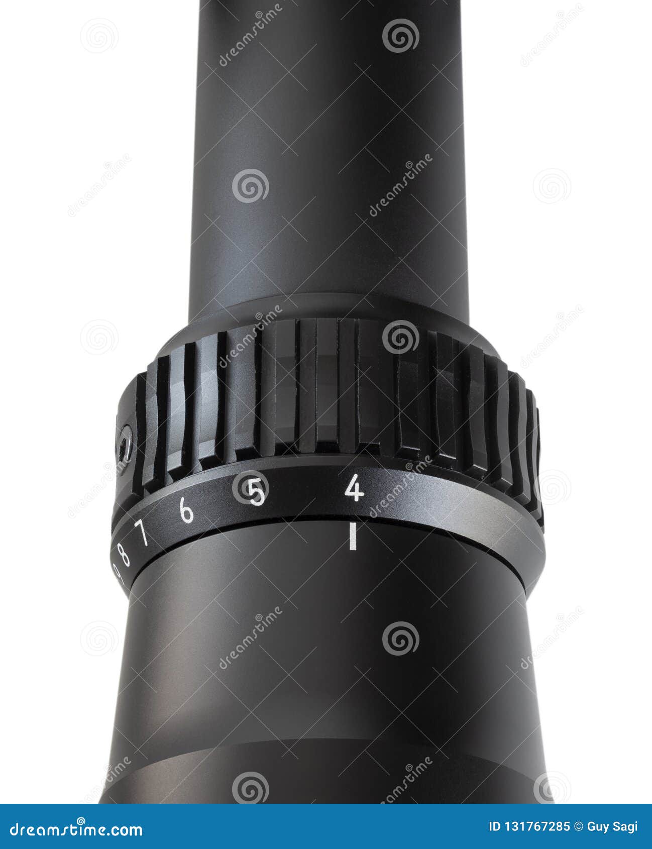 Magnification Setting on a Sniper Scope Stock Image - Image of black ...