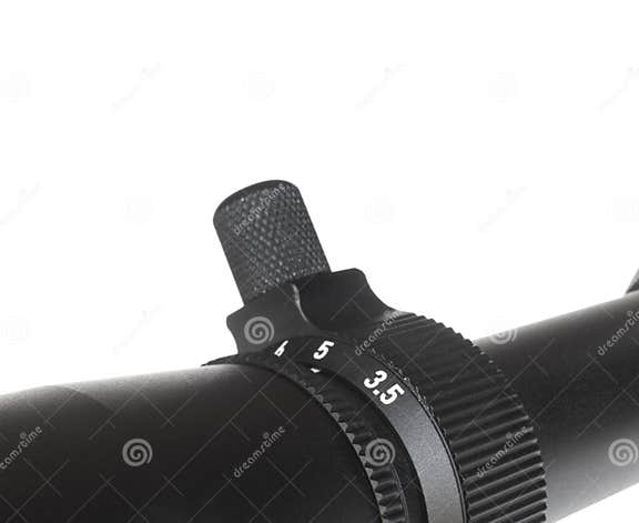 Magnification Setting on a Rifle Scope Stock Photo - Image of dial ...