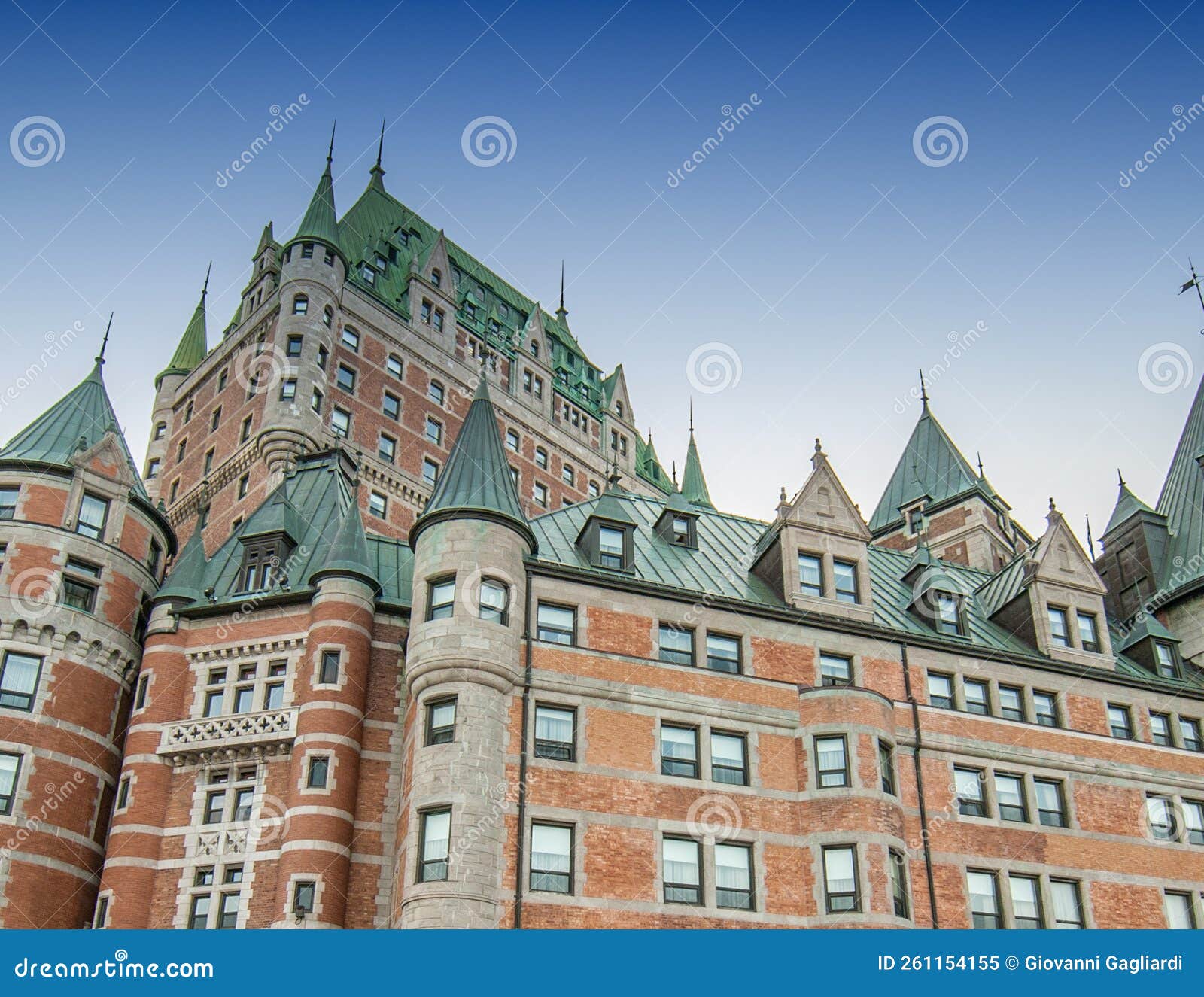 Magnificence of Hotel Chateau De Frontenac, Quebec Castle Stock Image ...
