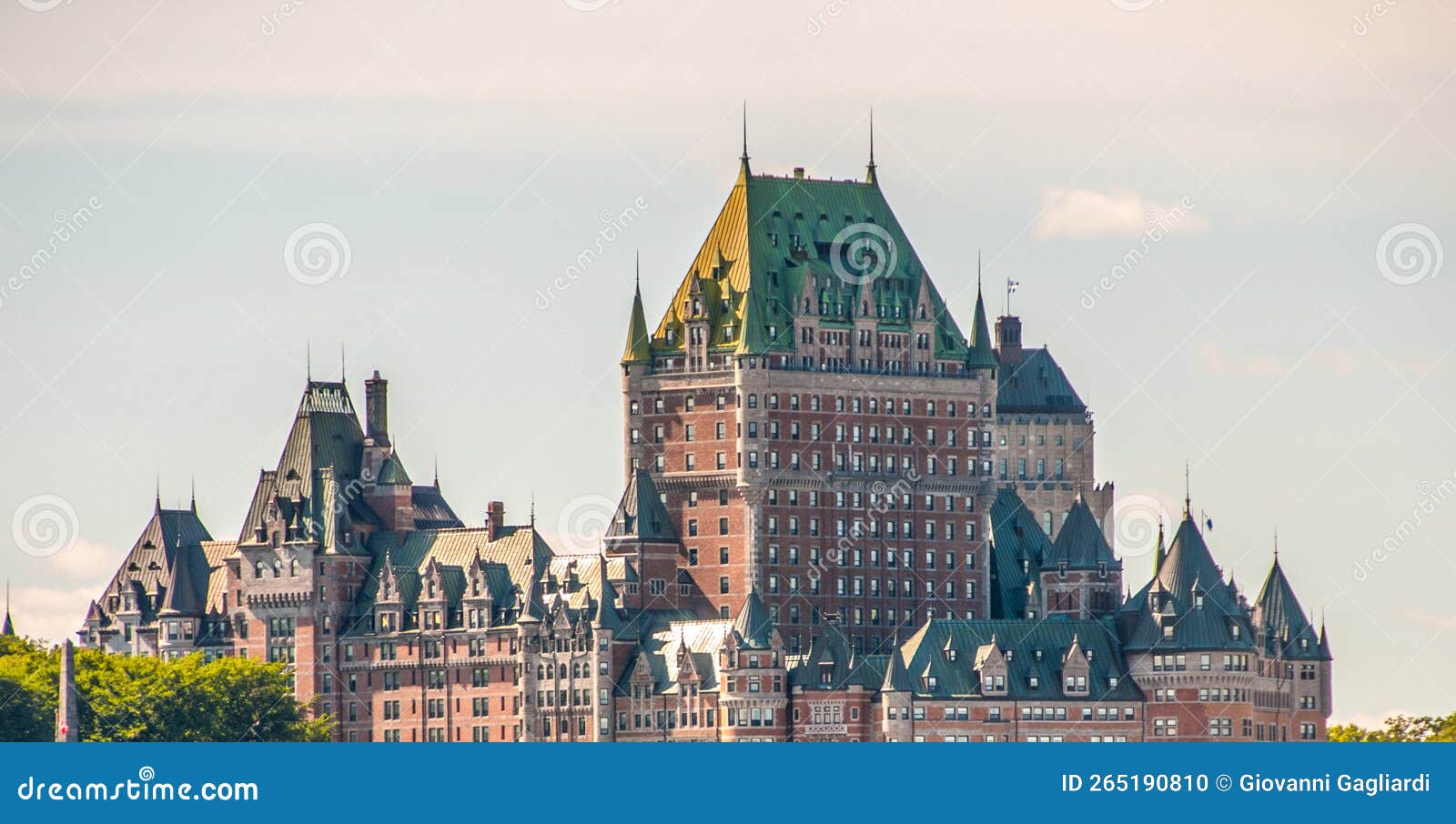 Magnificence of Hotel Chateau De Frontenac, Quebec Castle Stock Photo ...