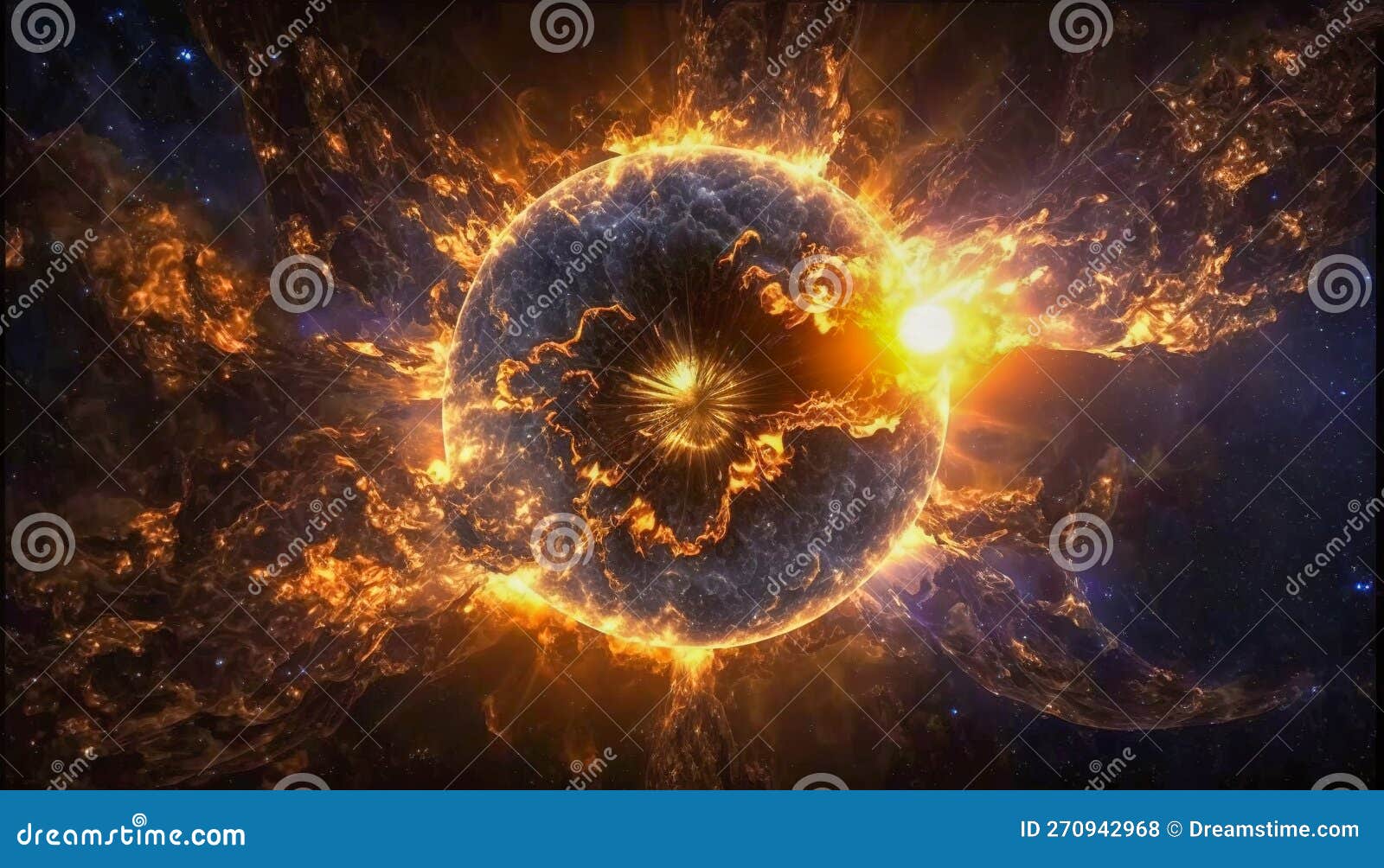 The Magnificence of Sun Explosion in Space with Fire and Flares ...