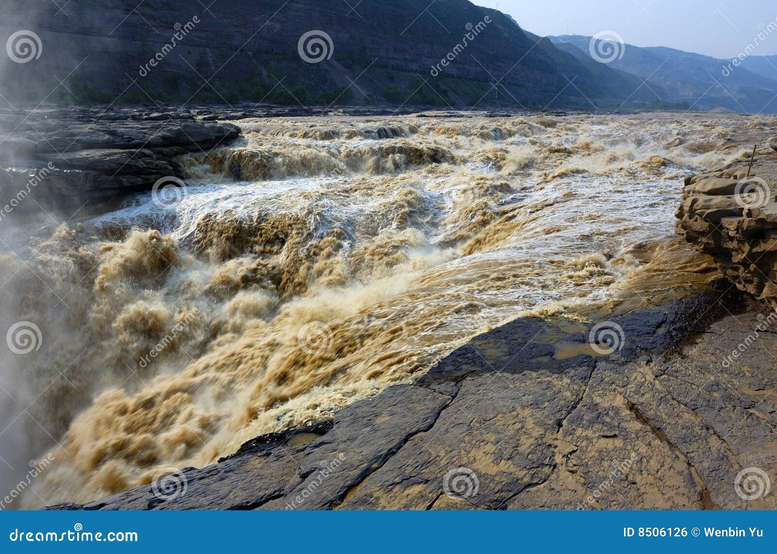 The Magnificence of Yellow River Hukou Waterfall Stock Photo - Image of ...