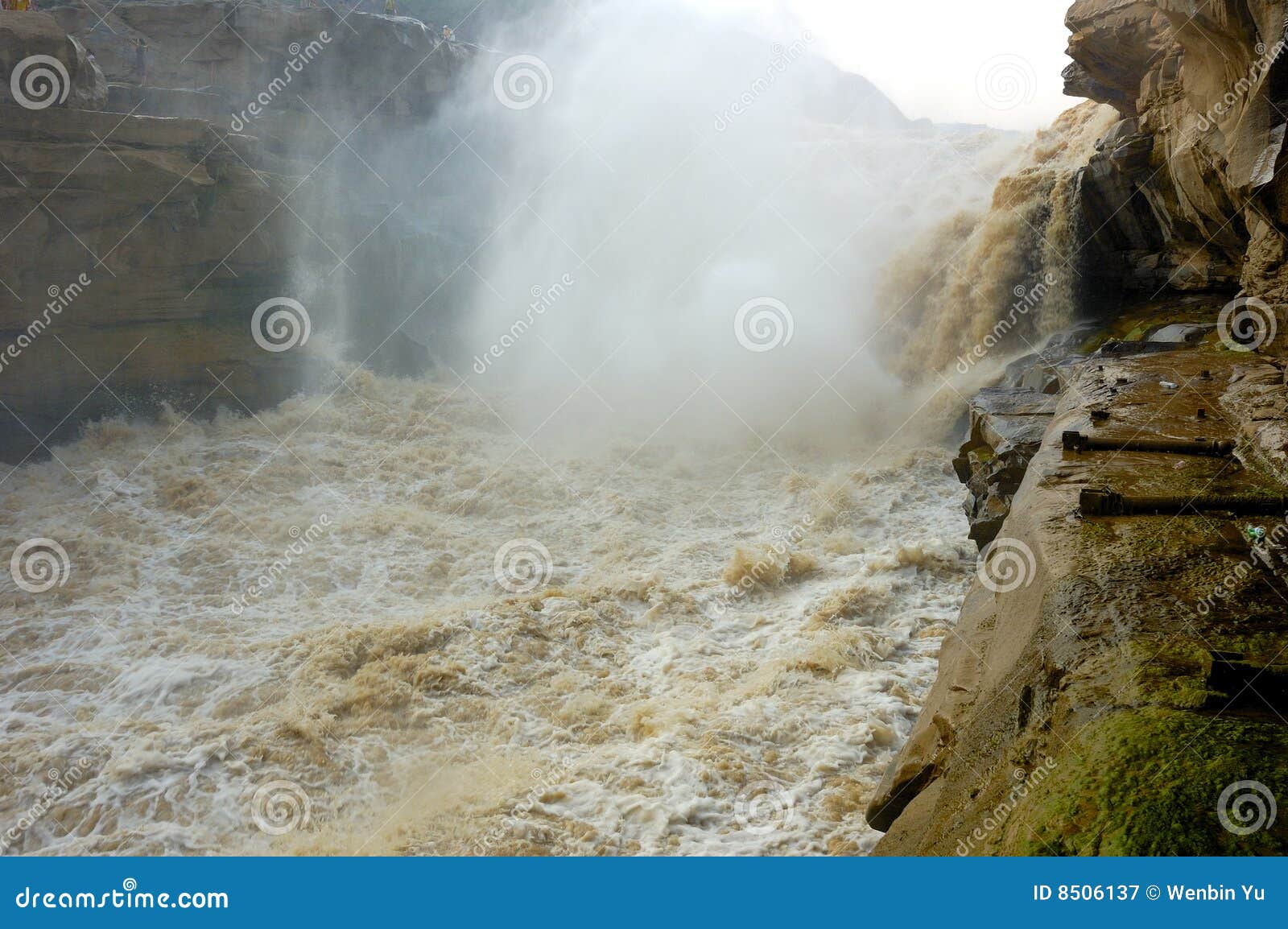 The Magnificence of Yellow River Hukou Waterfall Stock Image - Image of ...
