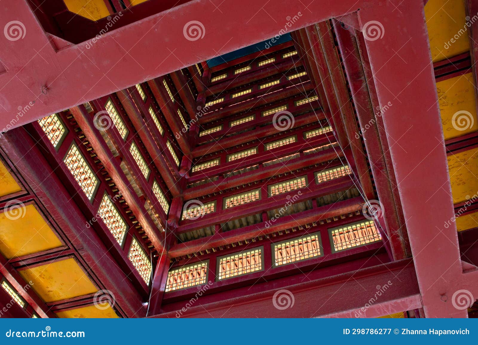 Magnificent Ancient Wooden Pagoda Inside the Chapel Stock Image - Image ...