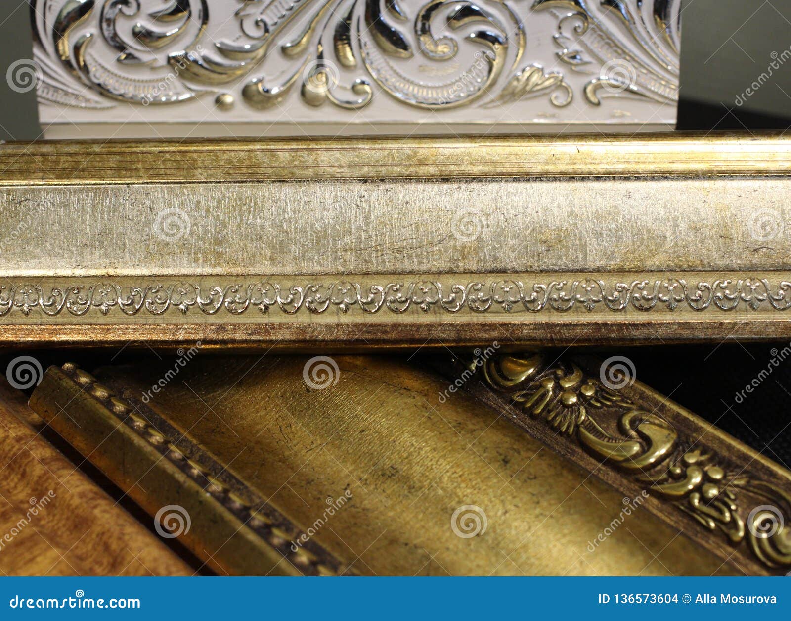 Magnificent Beautiful Cornices for Interior Decorative Elements Stock ...