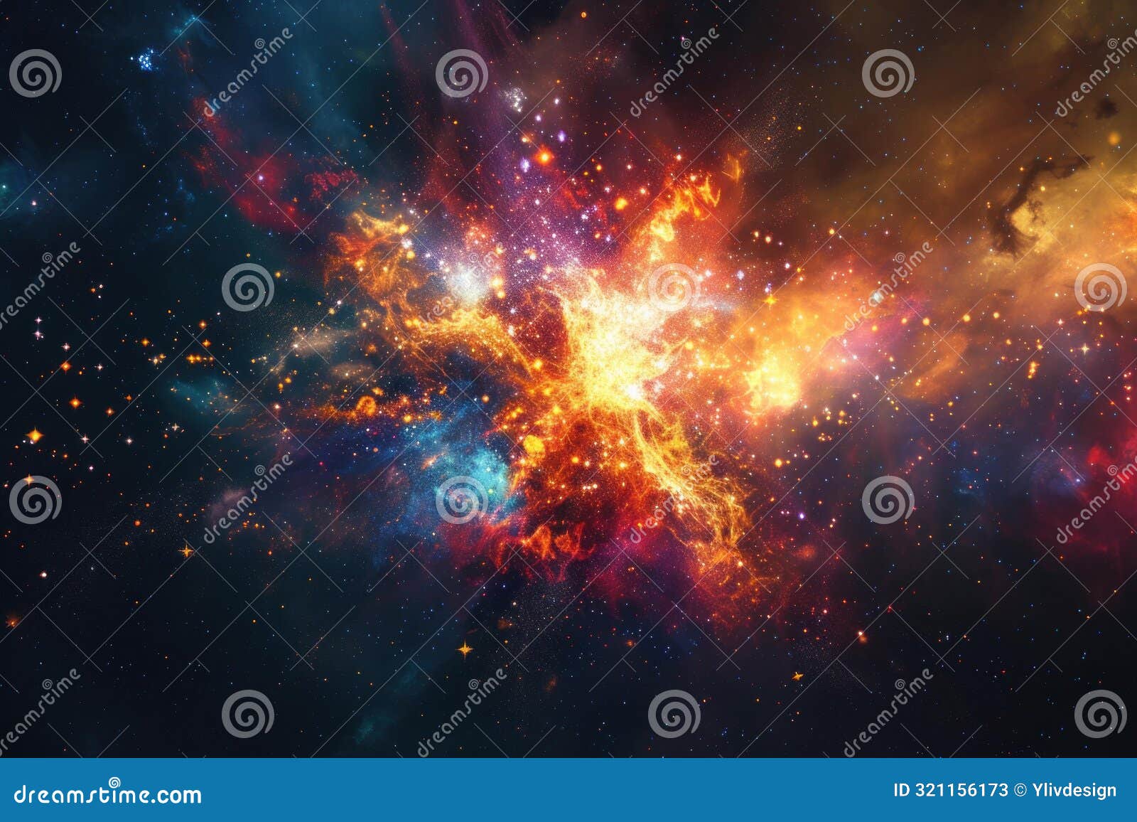 Magnificent Beginning Universe Explosion. Generate Ai Stock Image ...