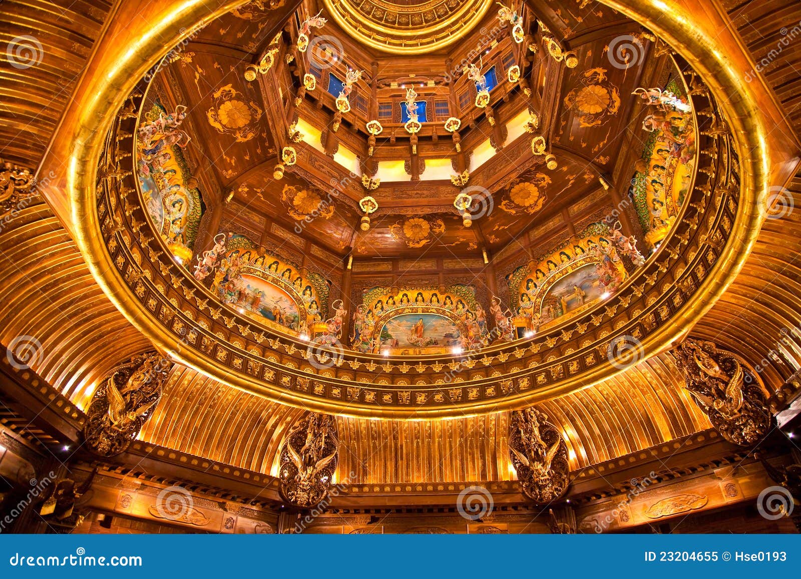 Magnificent Buddhist Palace Interior Editorial Image - Image of edifice ...
