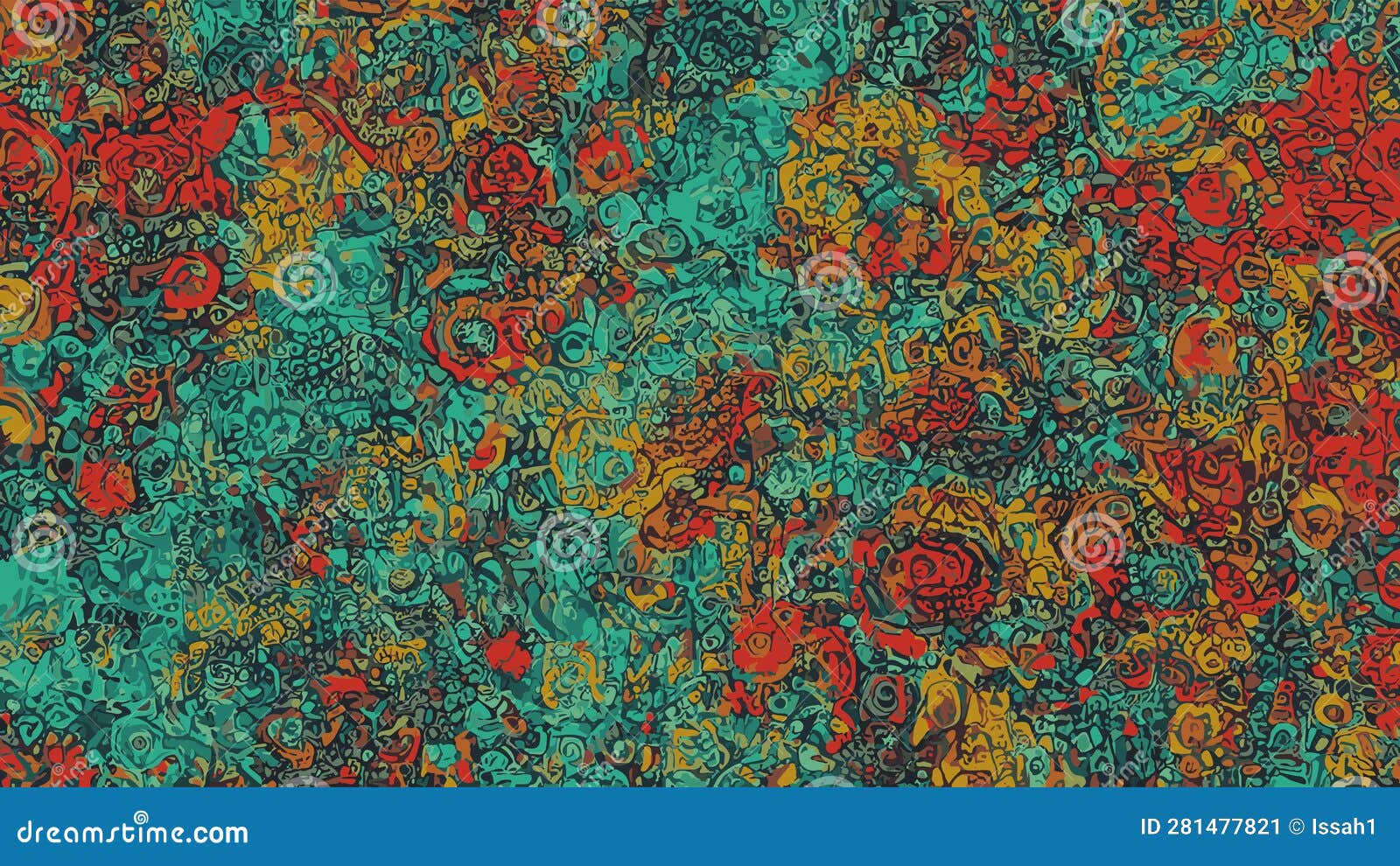 Magnificent Color Abstract 1960s Background Digital Pattern Stock ...
