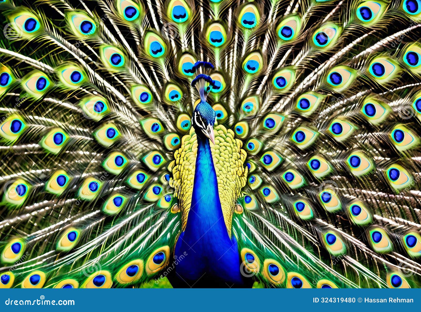 The Magnificent Display of a Majestic Peacock Stock Illustration ...