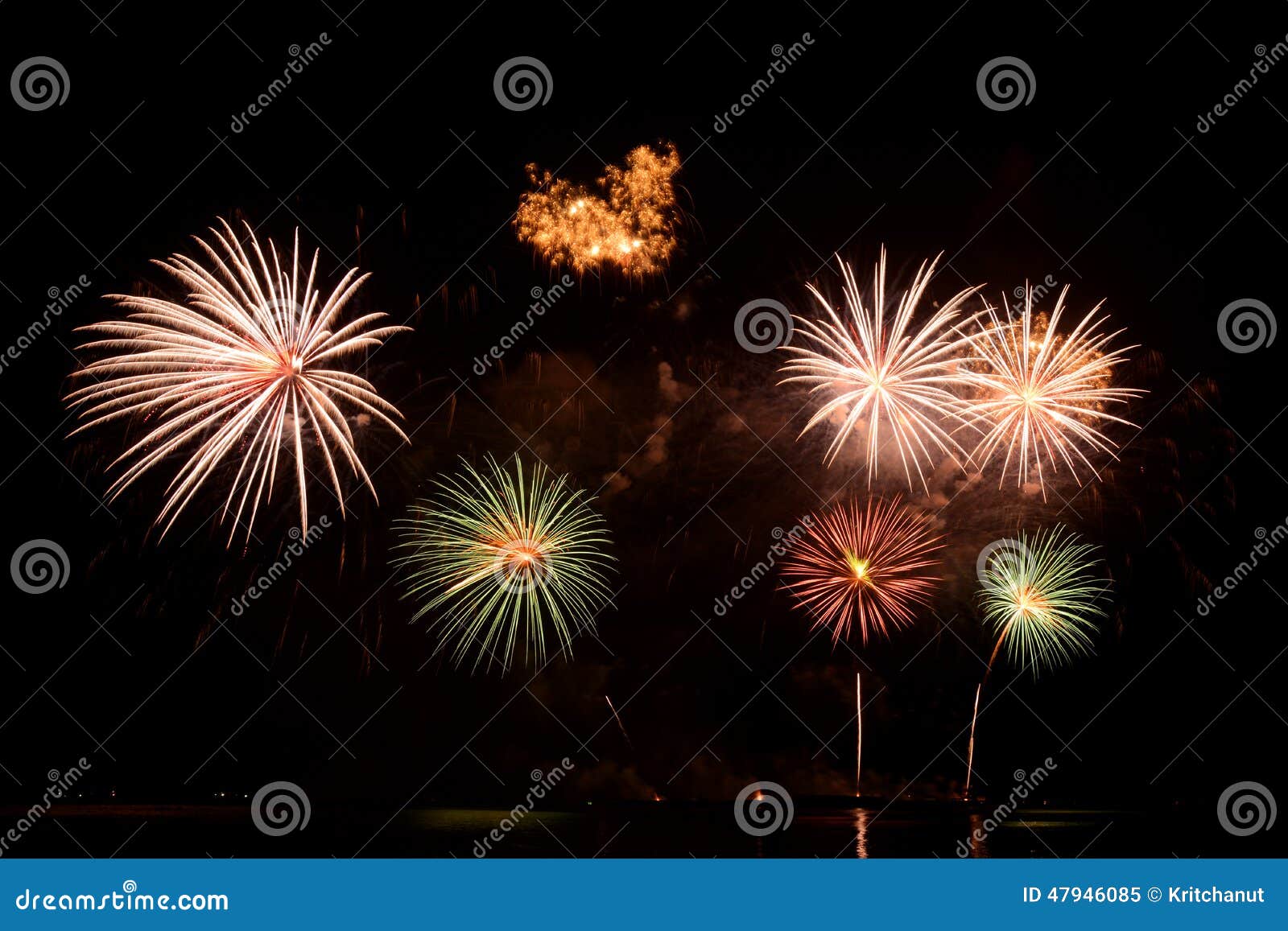Magnificent fireworks stock image. Image of burst, fabulous - 47946085