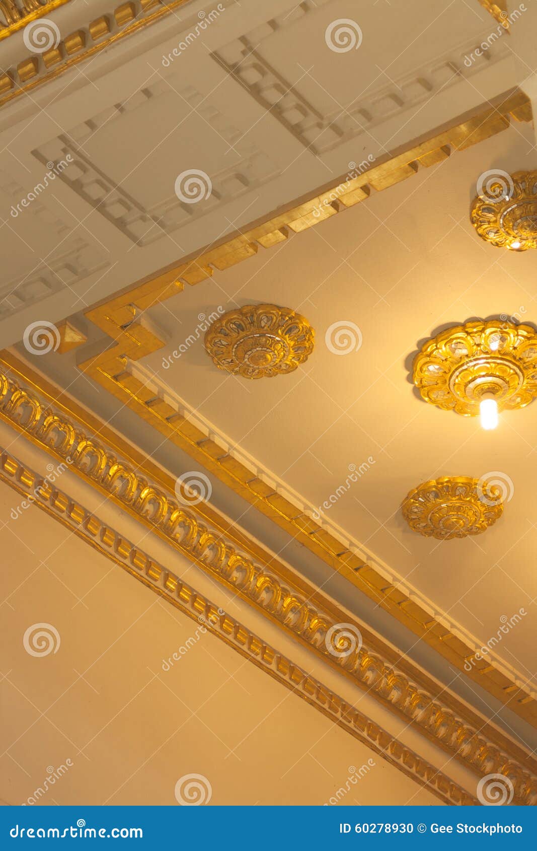 Magnificent Gold Ceiling Architecture Stock Photo - Image of ...