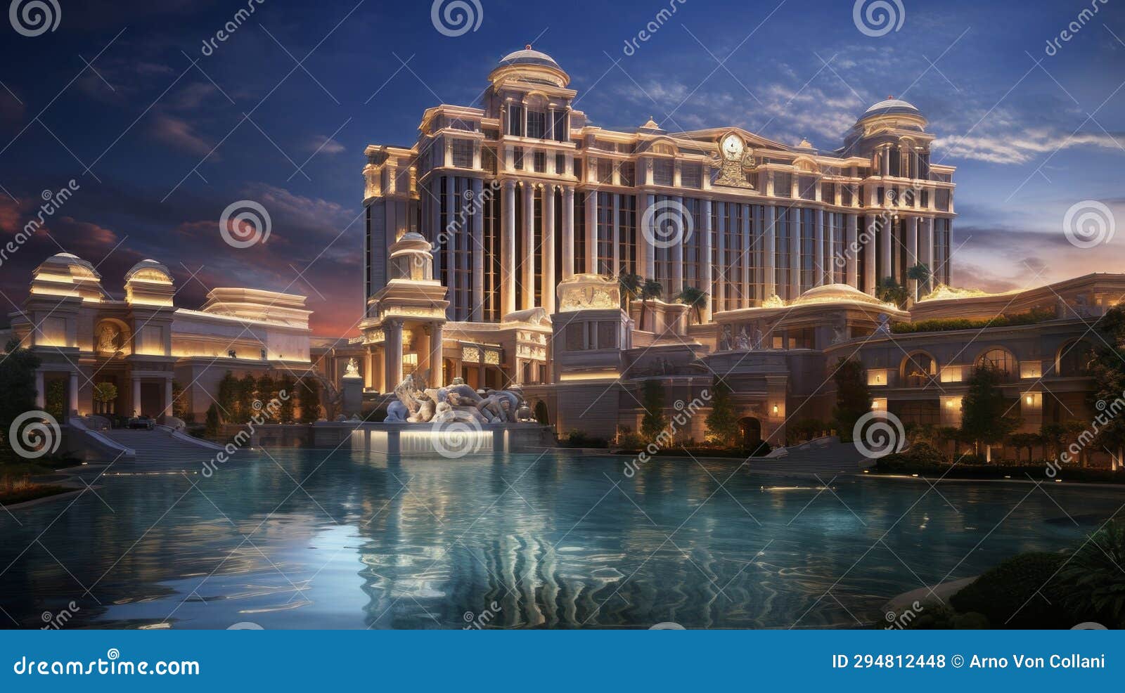 Magnificent Illustration Of Caesar's Palace In Ancient Rome Stock Photo | CartoonDealer.com ...
