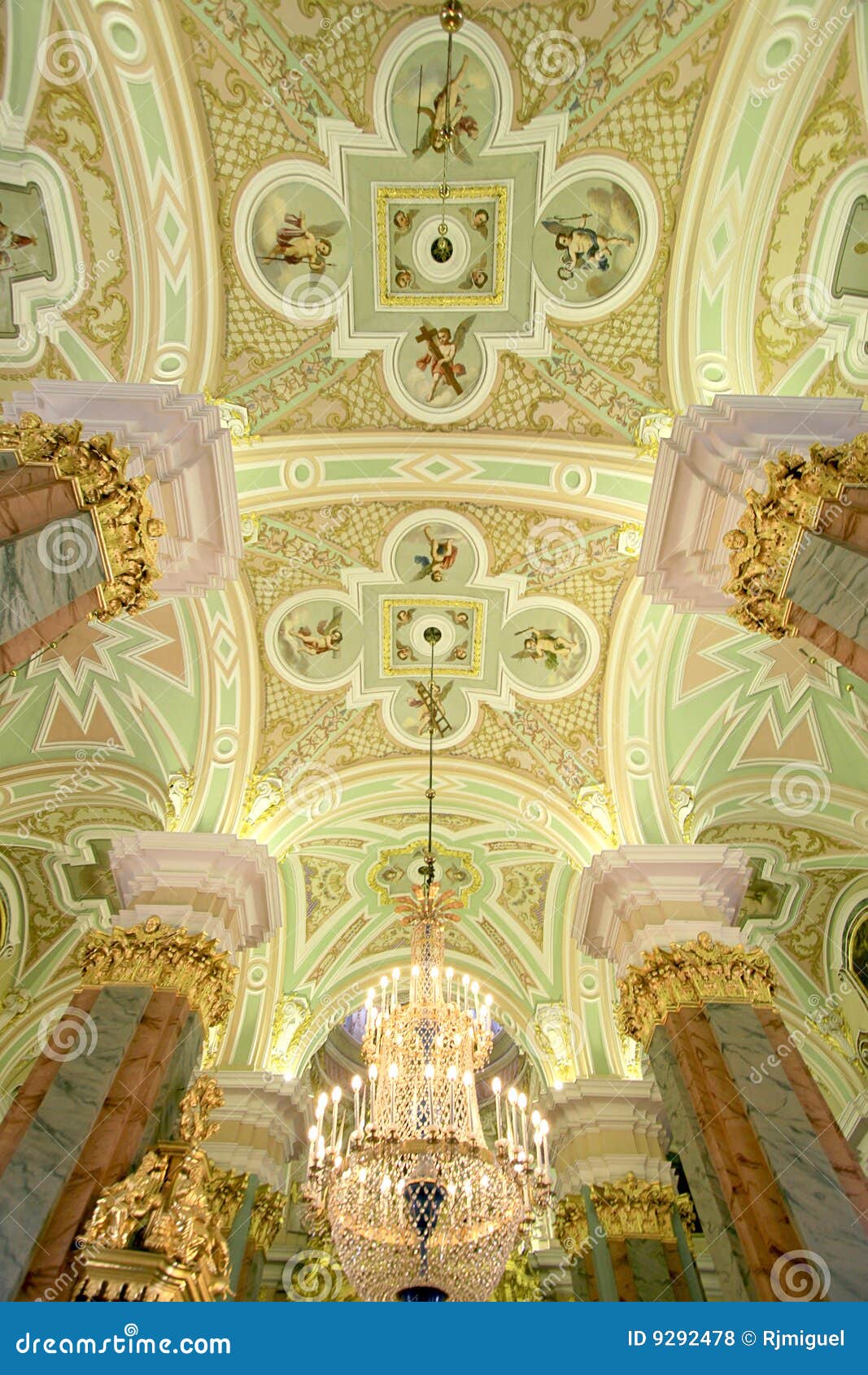 Magnificent Interior Ceiling Cathedral Stock Photo - Image of sanctuary ...