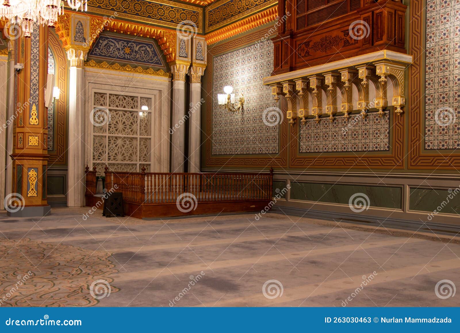 The Magnificent Interior View of Yildiz Hamidiye Mosque. the Work of ...