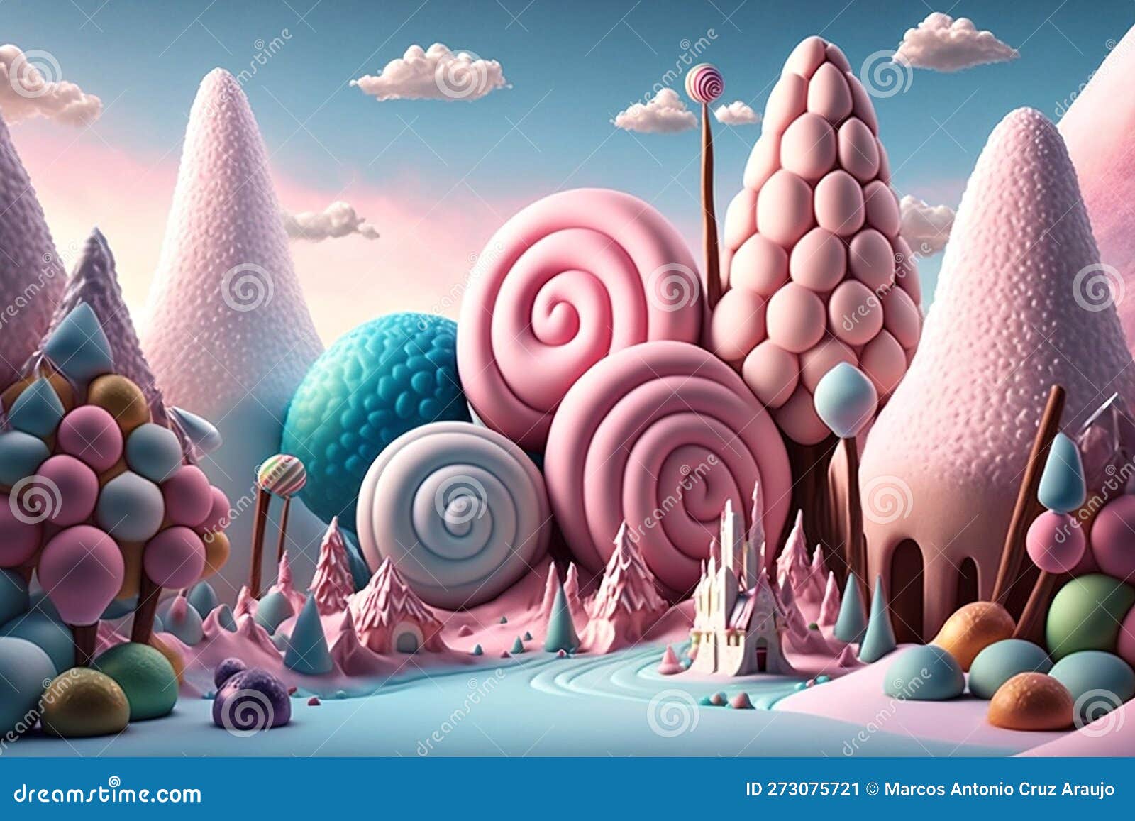 Magnificent Landscape with Various Types of Sweets , Generated by AI ...
