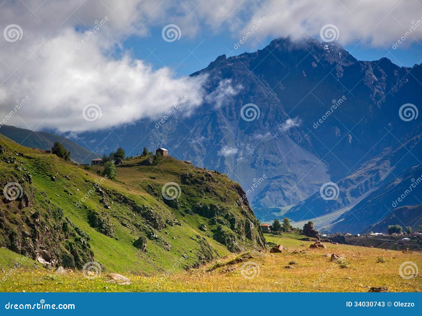 Magnificent Mountain Landscape Stock Image - Image of grass, meadow ...