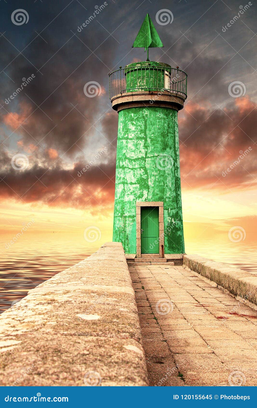 Magnificent Old Breton Lighthouse Stock Image - Image of reference ...