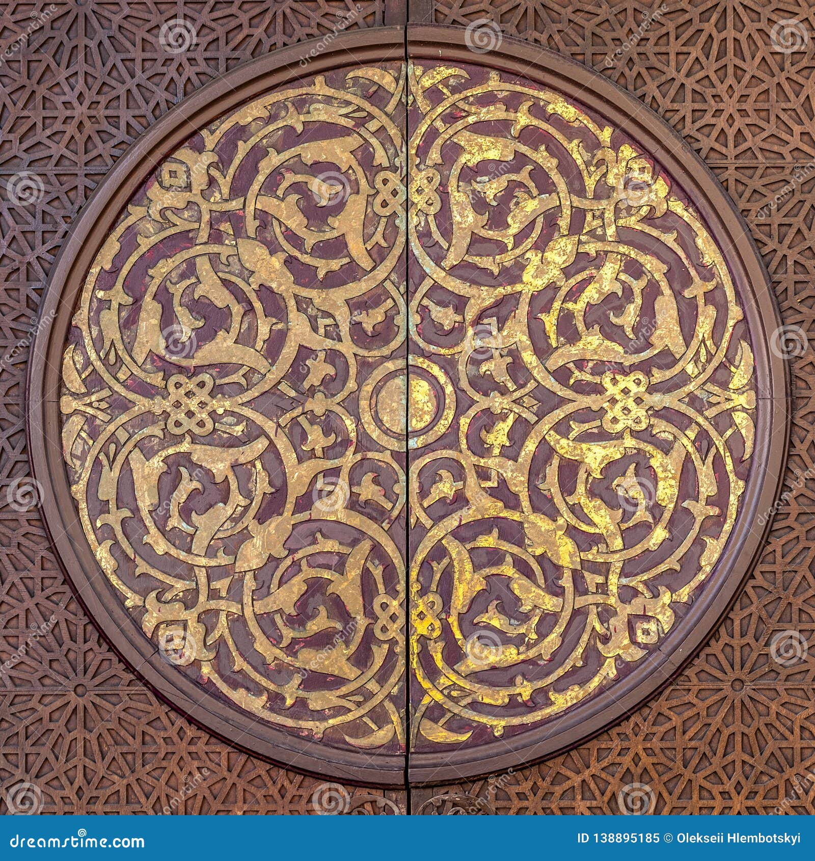Magnificent Patterns Inside of an Ancient Arab Mosque in Cairo Stock ...